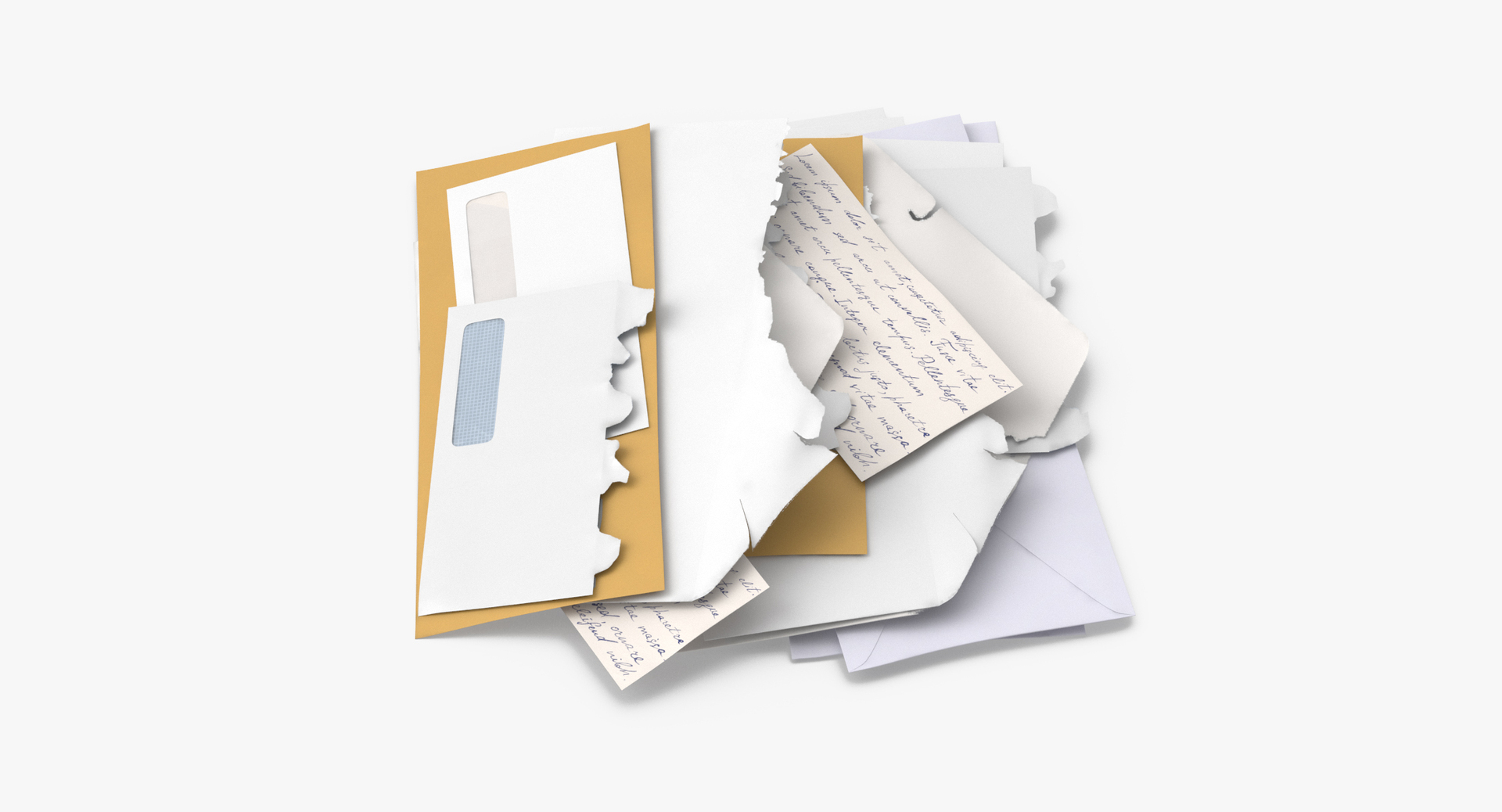 Opened Unopened Mail Pile 3D Model - TurboSquid 1156194