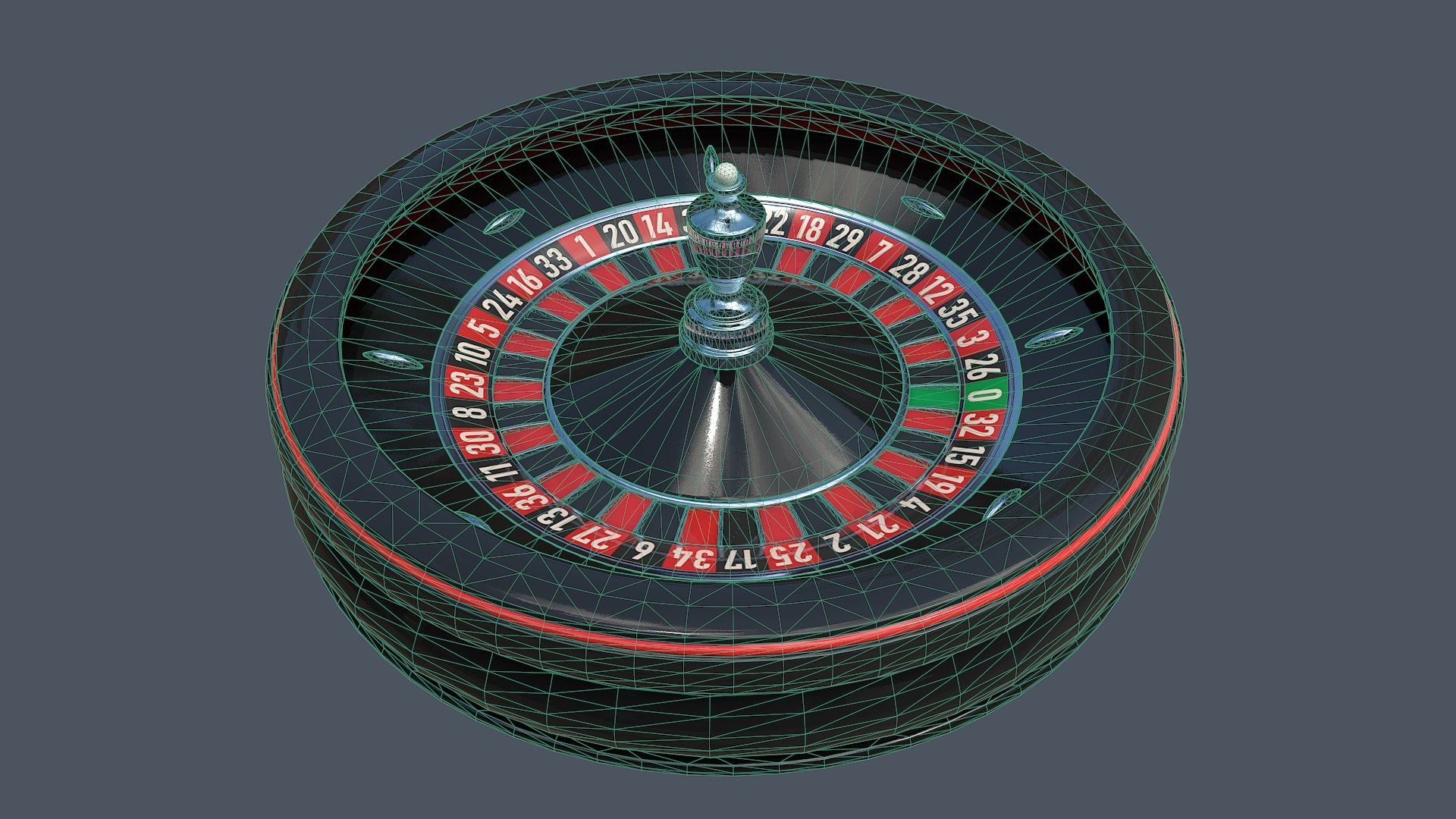 Realtime Roulette Wheel 3D Model - TurboSquid 1879170