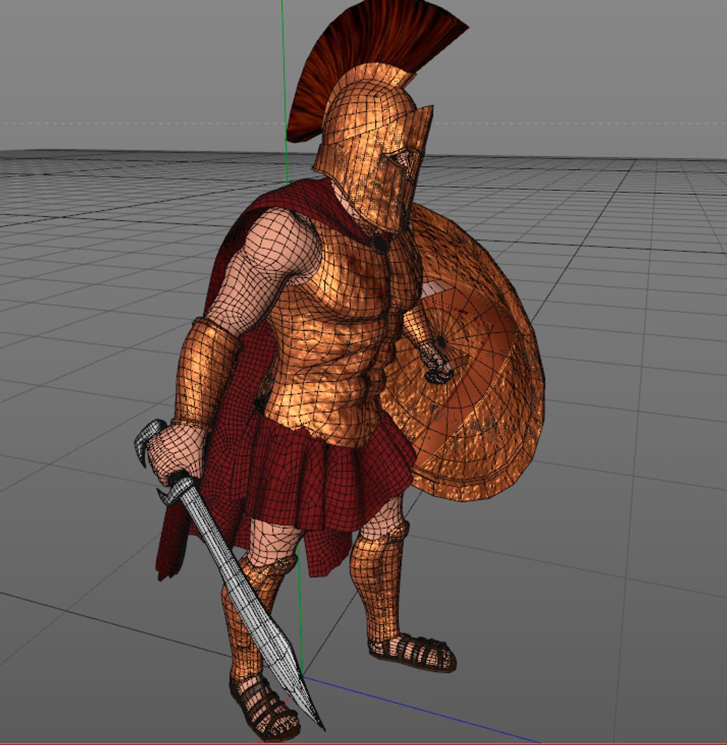 Hoplite Sparta Spartan 3d Model