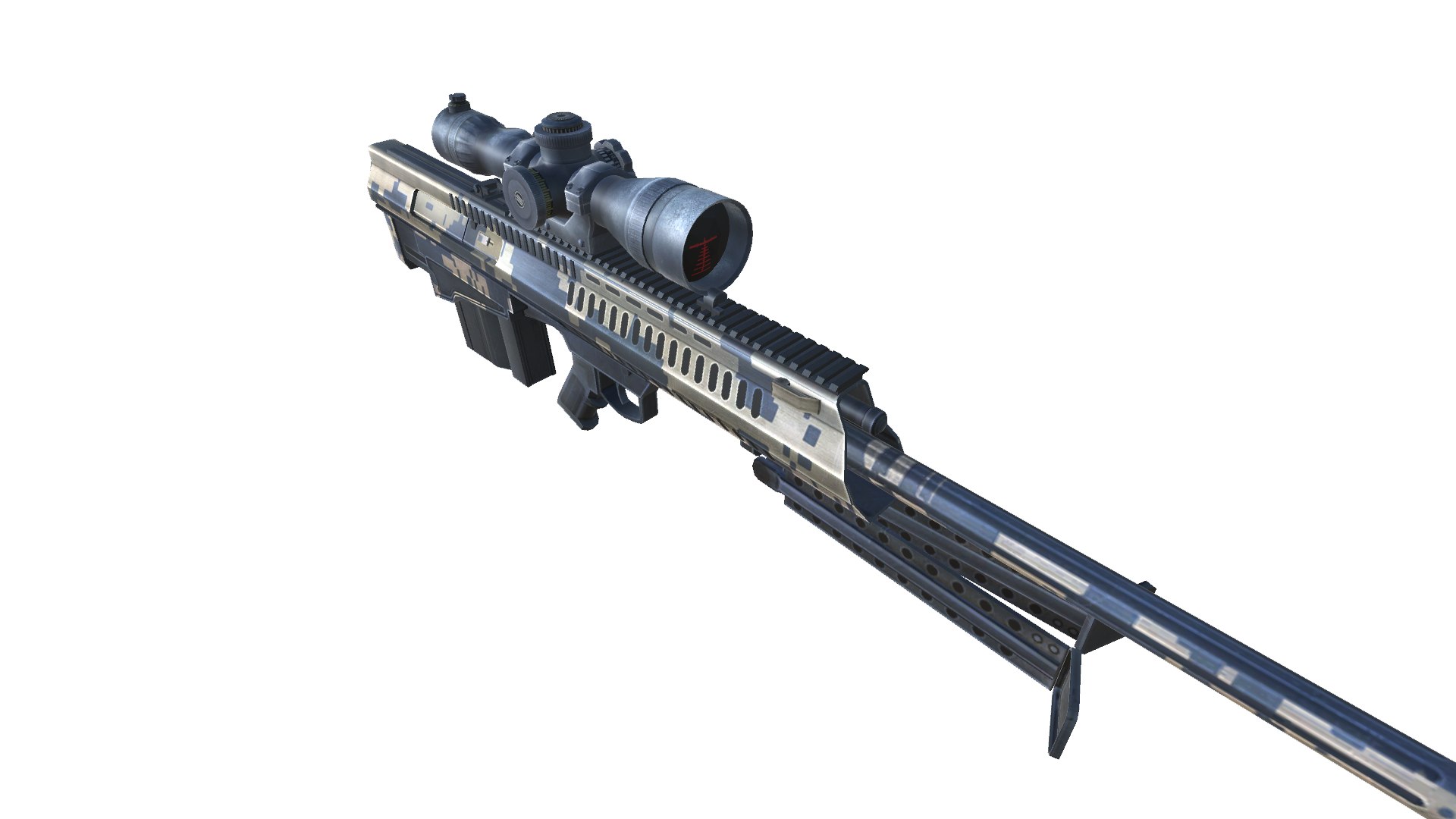 34-barrett-gun Model 3d Game Ready Model Low-poly 3D Model 3D ...