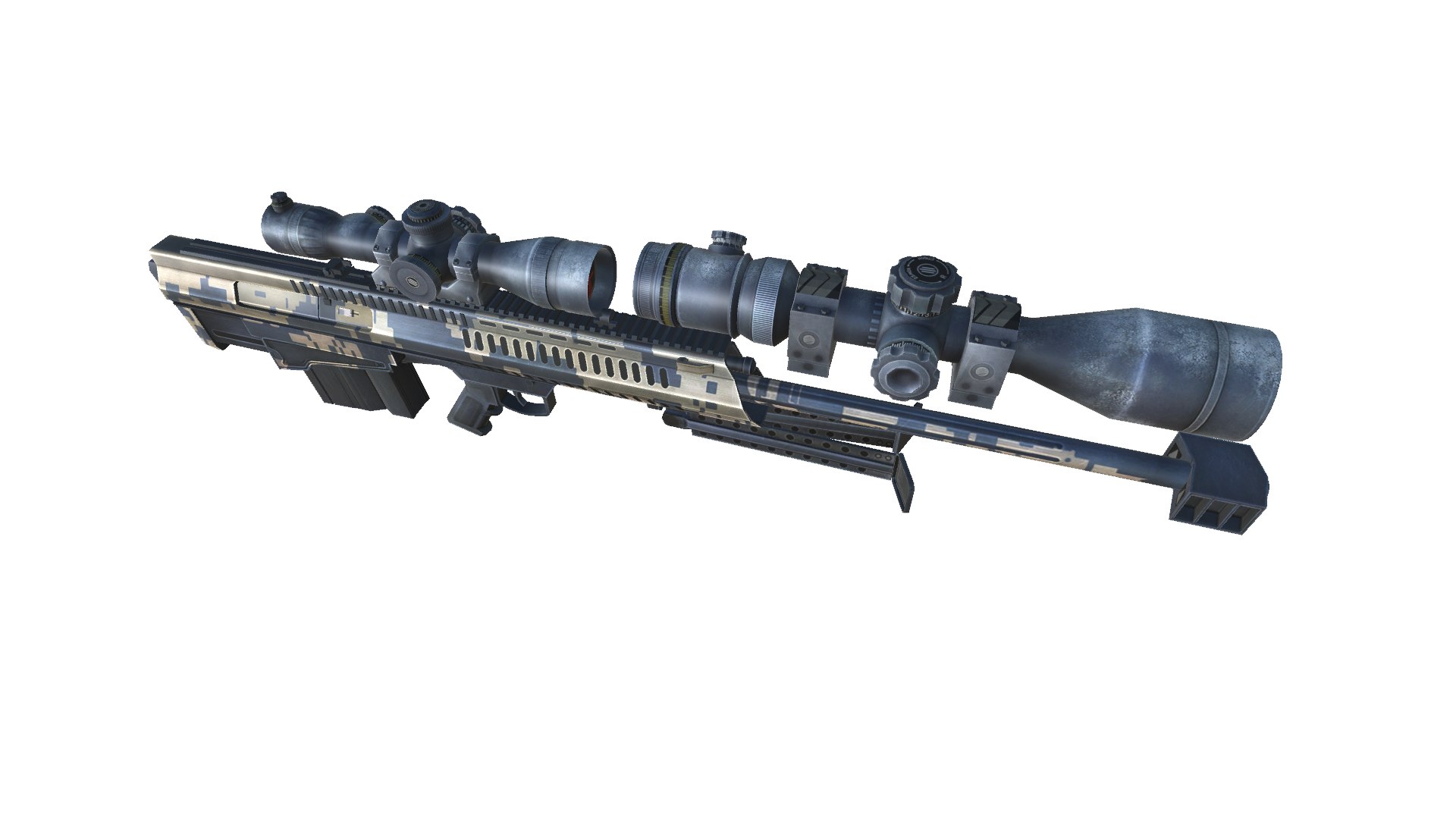 34-barrett-gun Model 3d Game Ready Model Low-poly 3D Model 3D ...