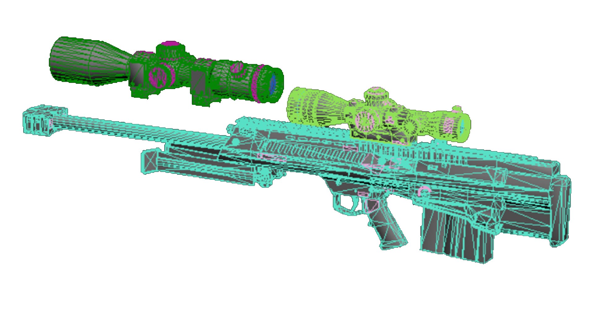 34-barrett-gun Model 3d Game Ready Model Low-poly 3D Model 3D ...