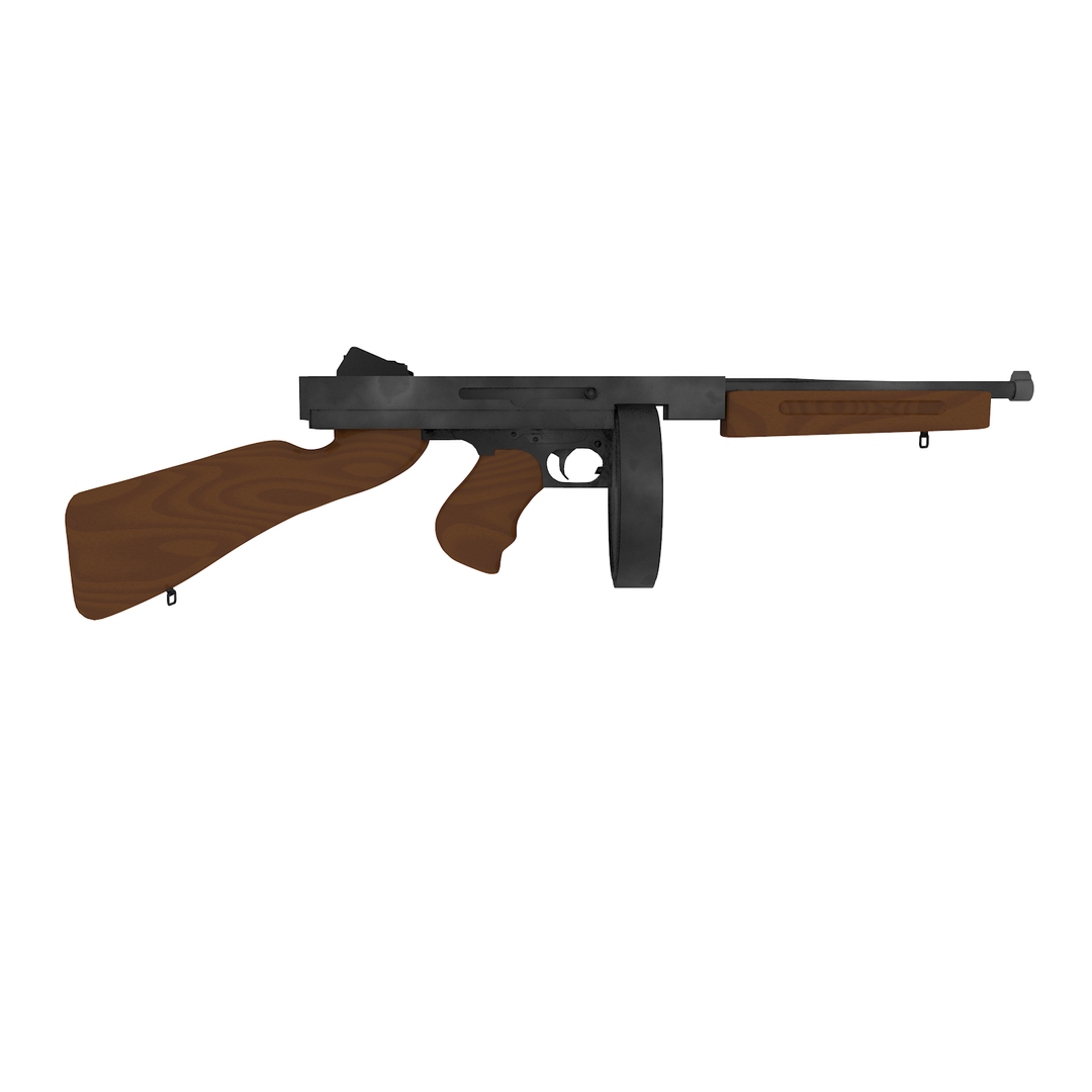 3d thompson submachine gun