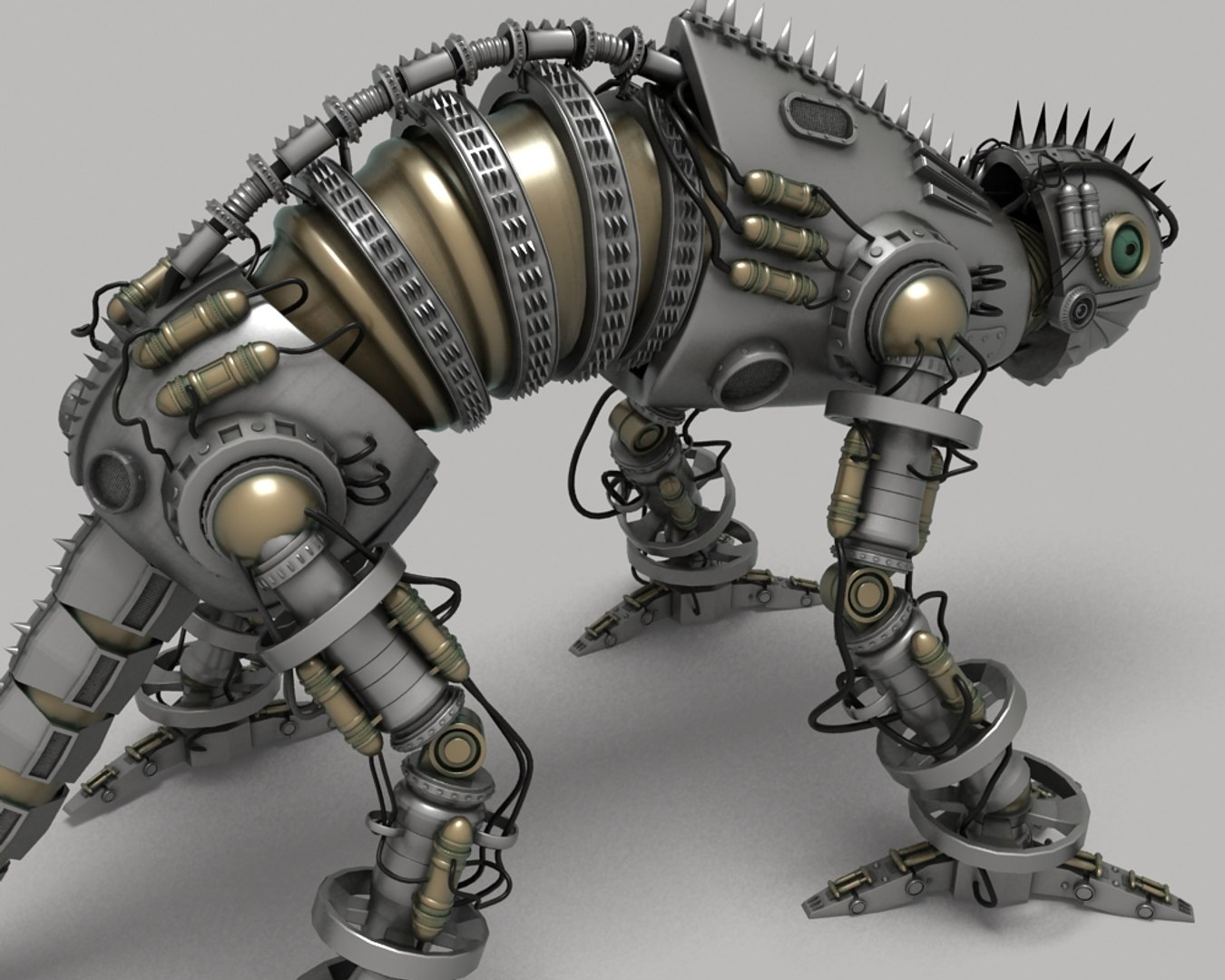 3d Model Mech Lizard