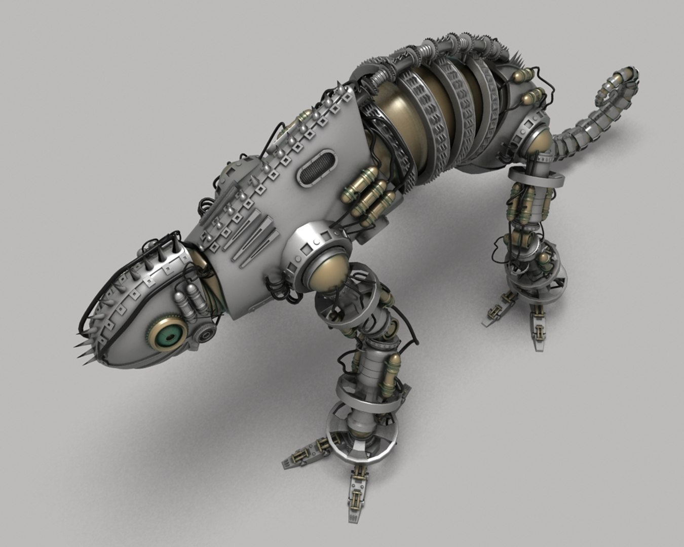 3d Model Mech Lizard