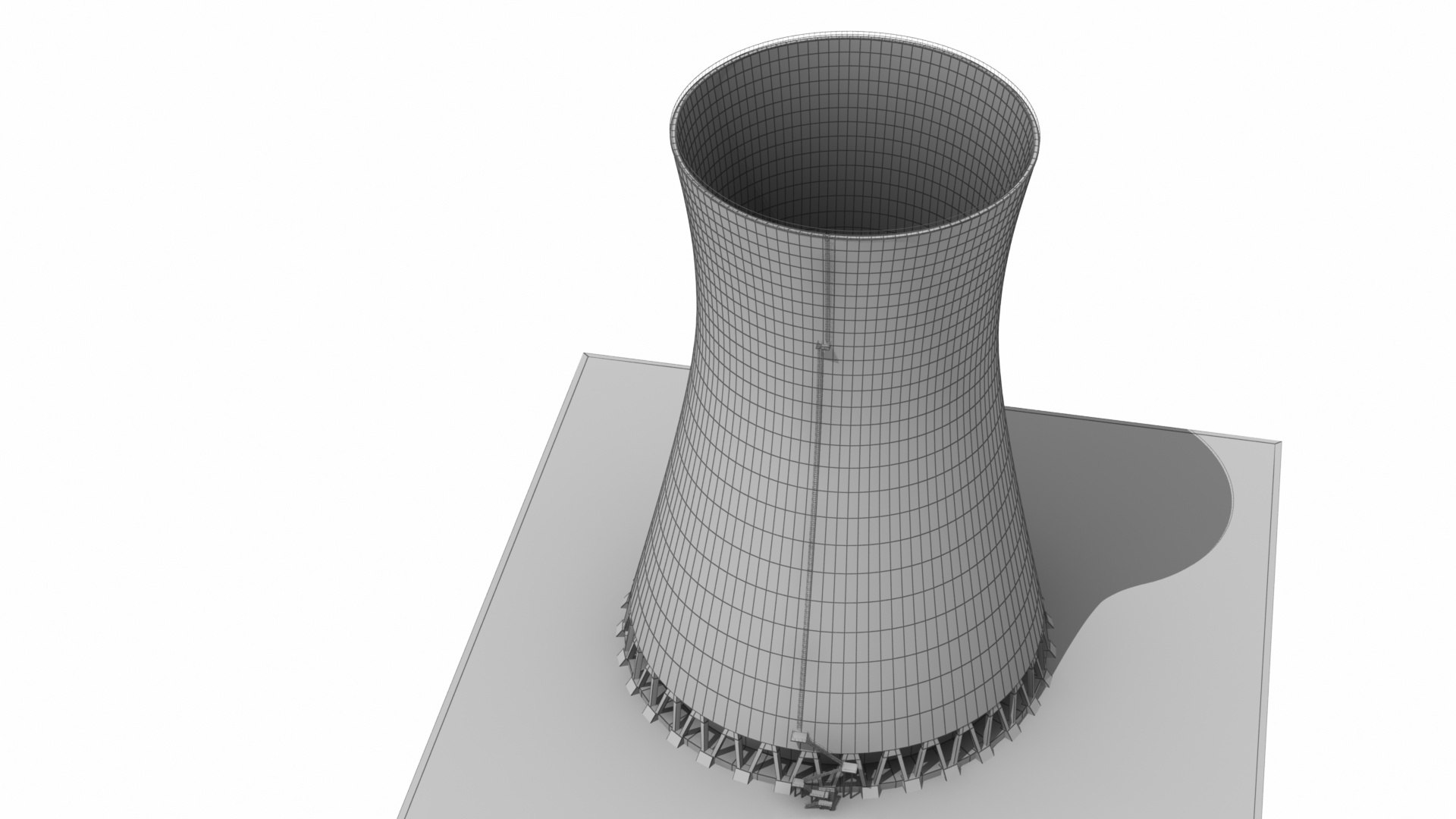 3D Nuclear Tower Plant - TurboSquid 1706572