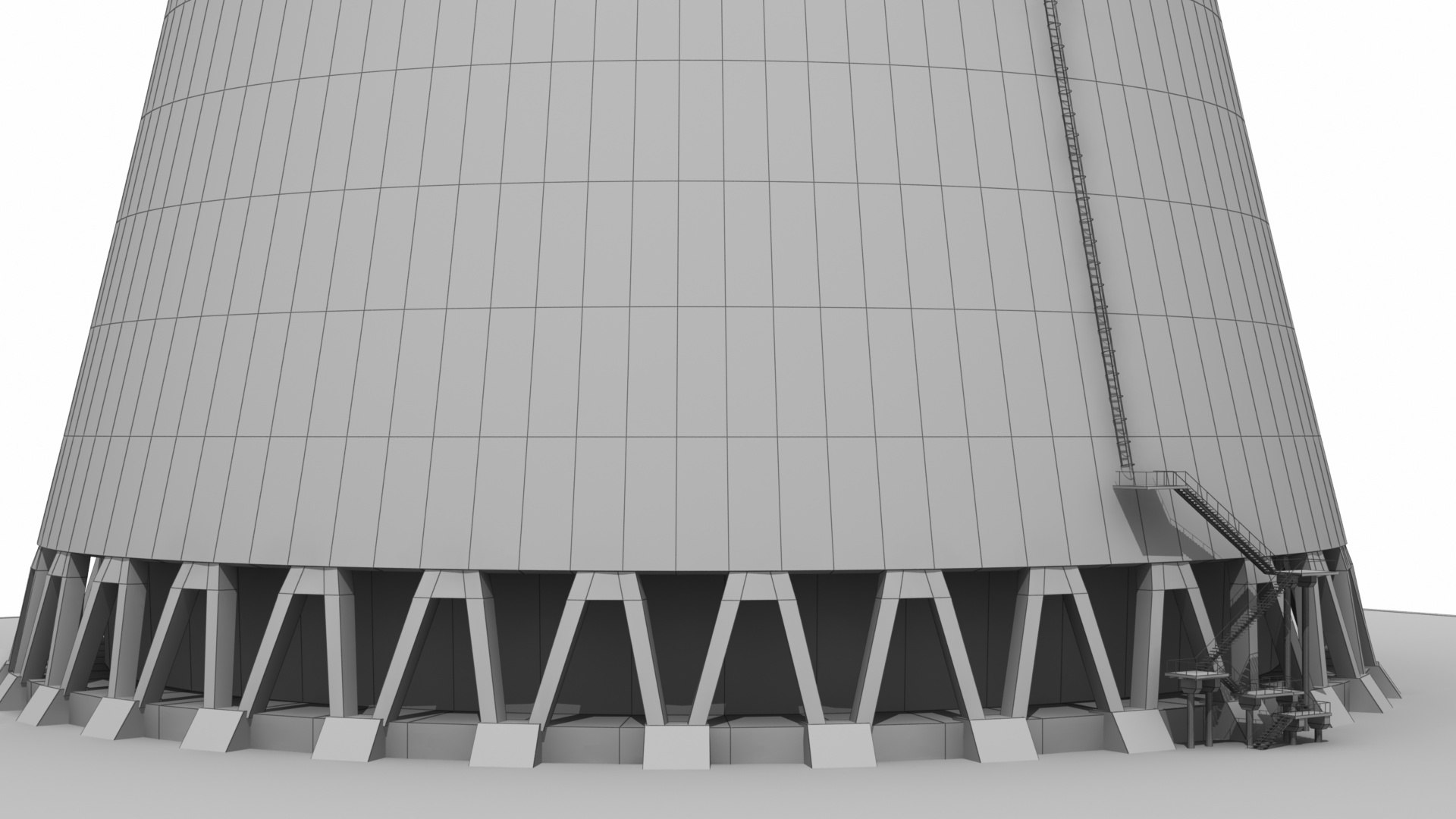 3D Nuclear Tower Plant - TurboSquid 1706572