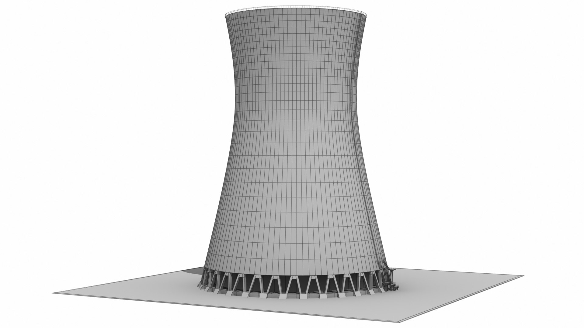3D Nuclear Tower Plant - TurboSquid 1706572
