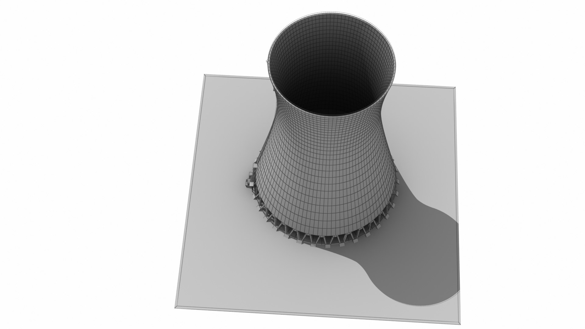 3D Nuclear Tower Plant - TurboSquid 1706572