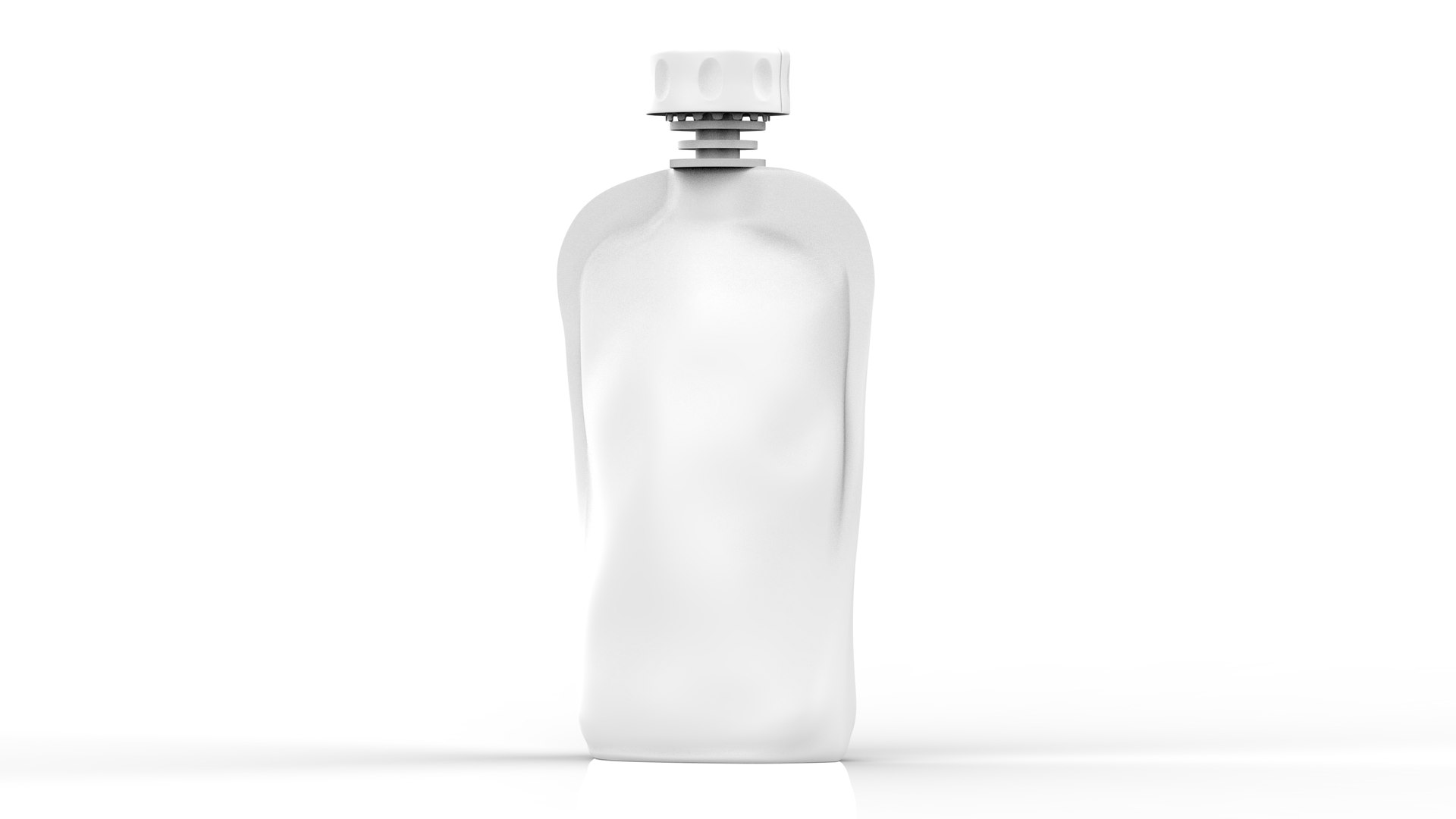 3D model Blank Pouch Bag With Corner and Top Spout Lid Mock Up ...
