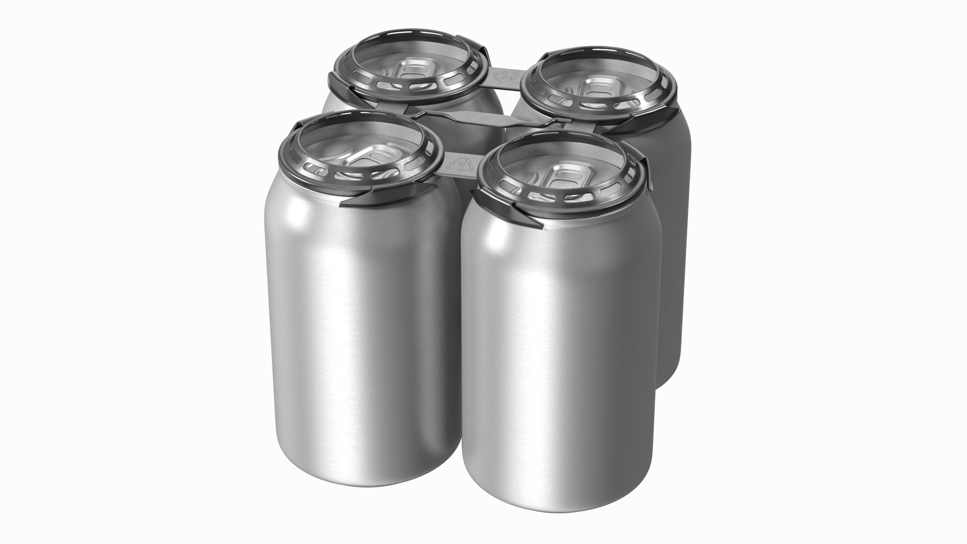 3D Model 4 Soda Cans Plastic Rings Holder - TurboSquid 2139973