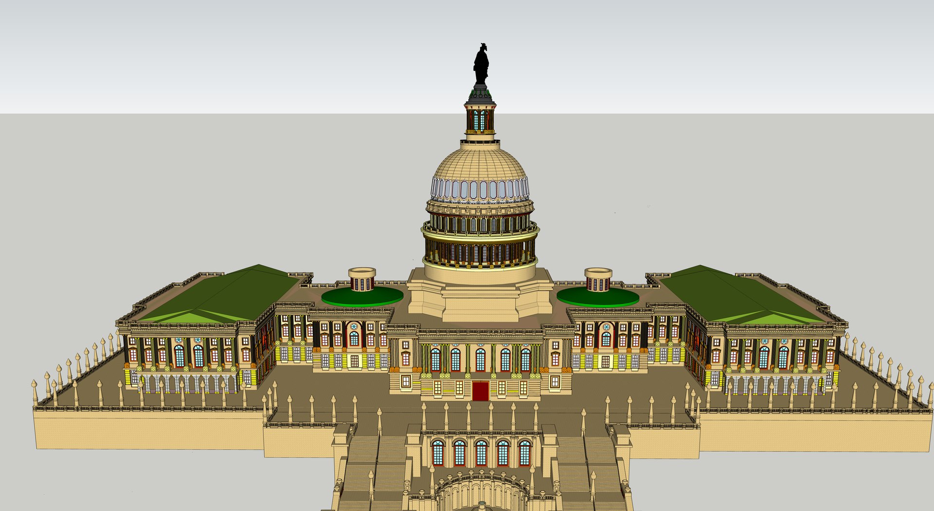 3D Model USA CAPITAL BUILDING - TurboSquid 1722711