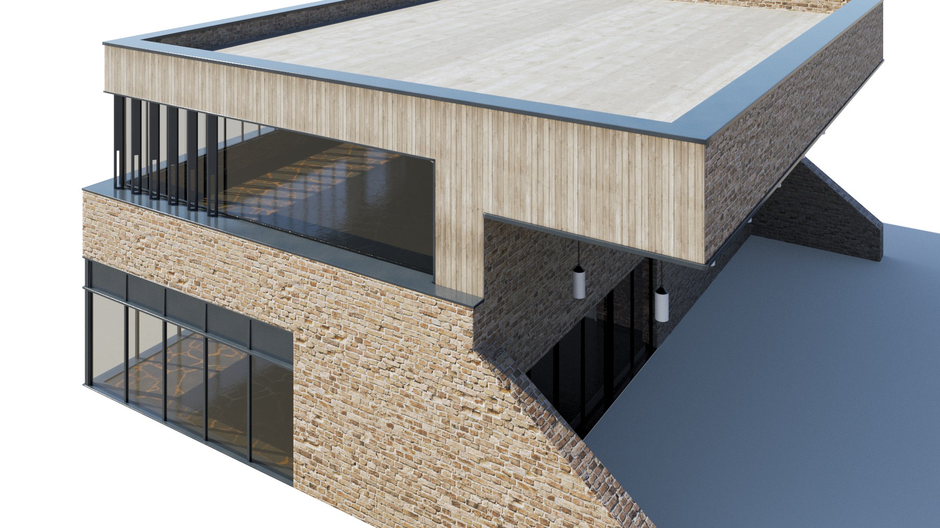 Restaurant Building 3D Model - TurboSquid 2127438