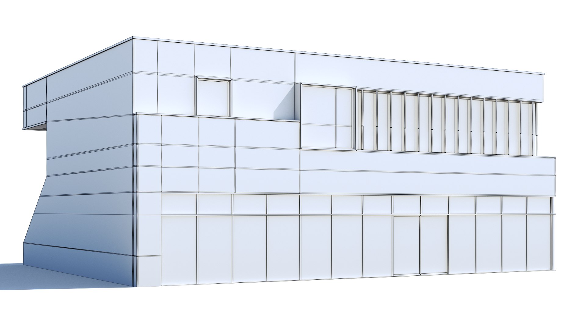 Restaurant Building 3D Model - TurboSquid 2127438