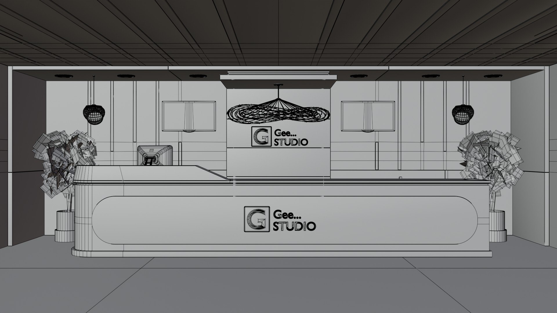 3D Reception Desk Model - TurboSquid 1999364