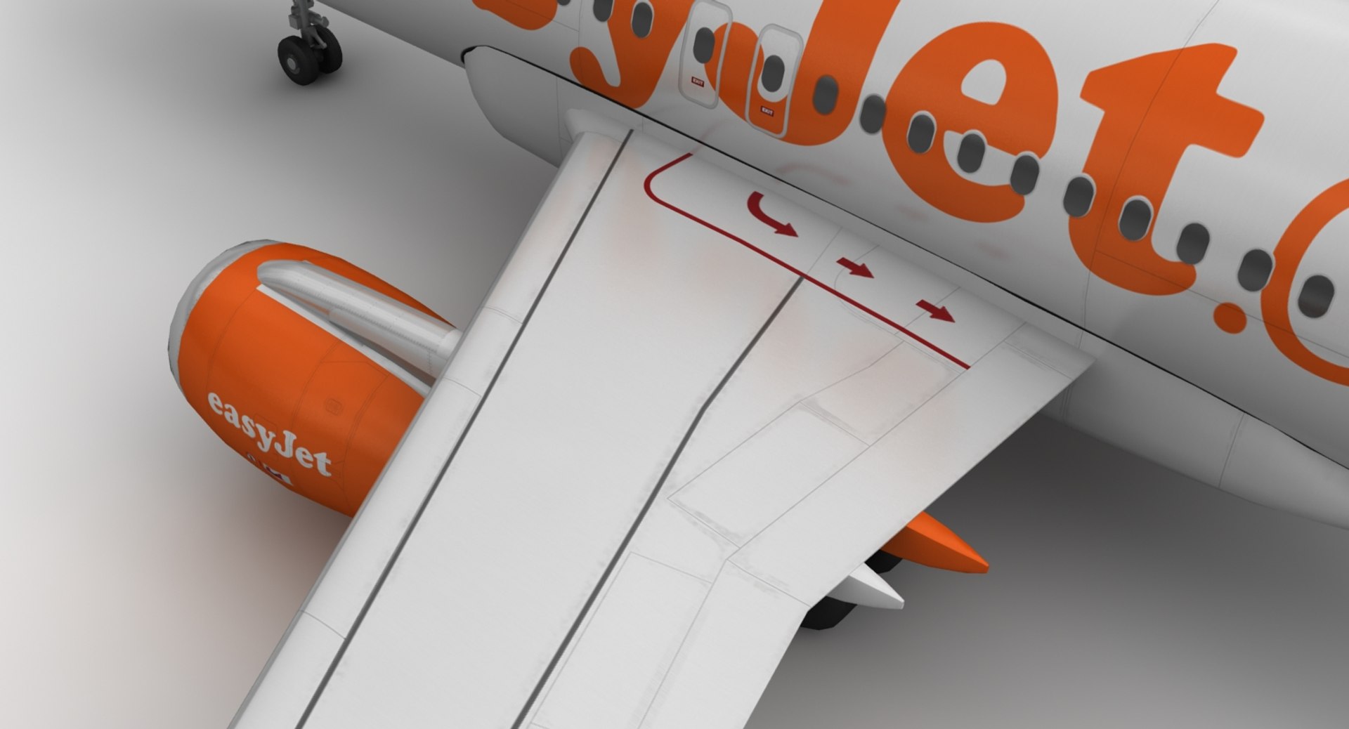 3d model airbus a320 easyjet
