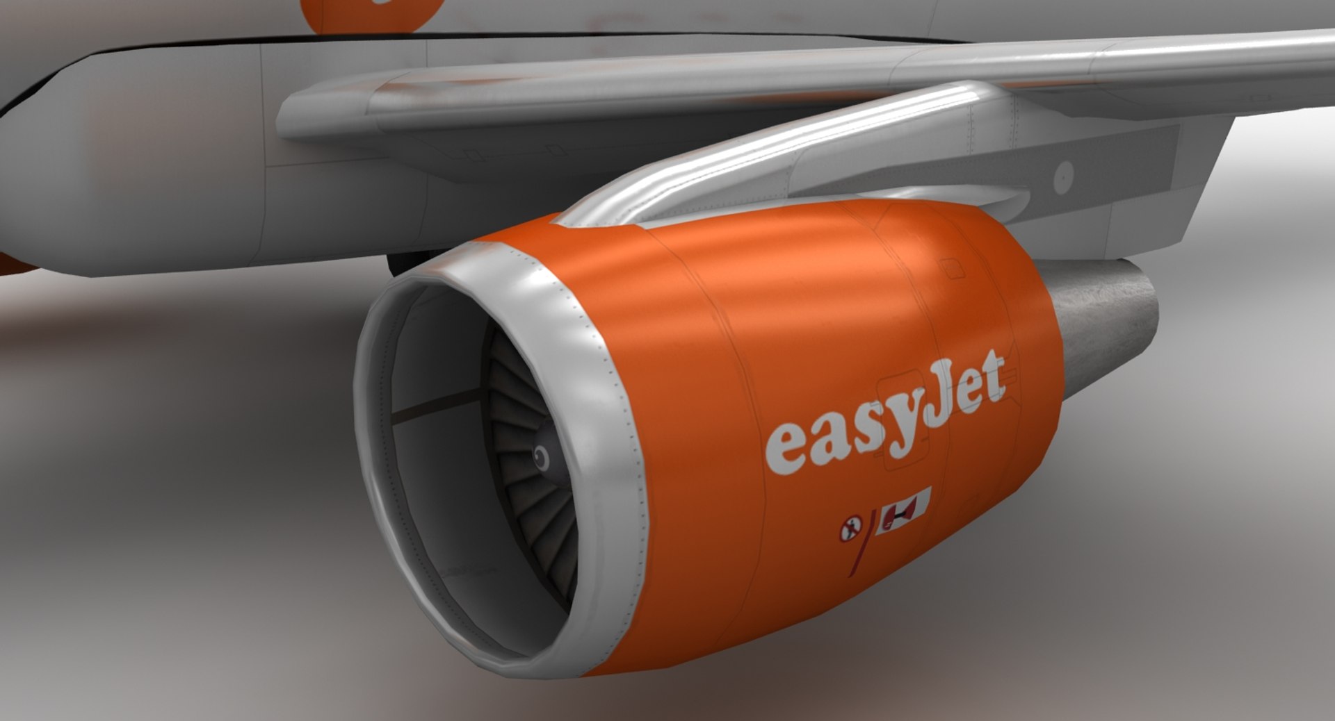 3d model airbus a320 easyjet
