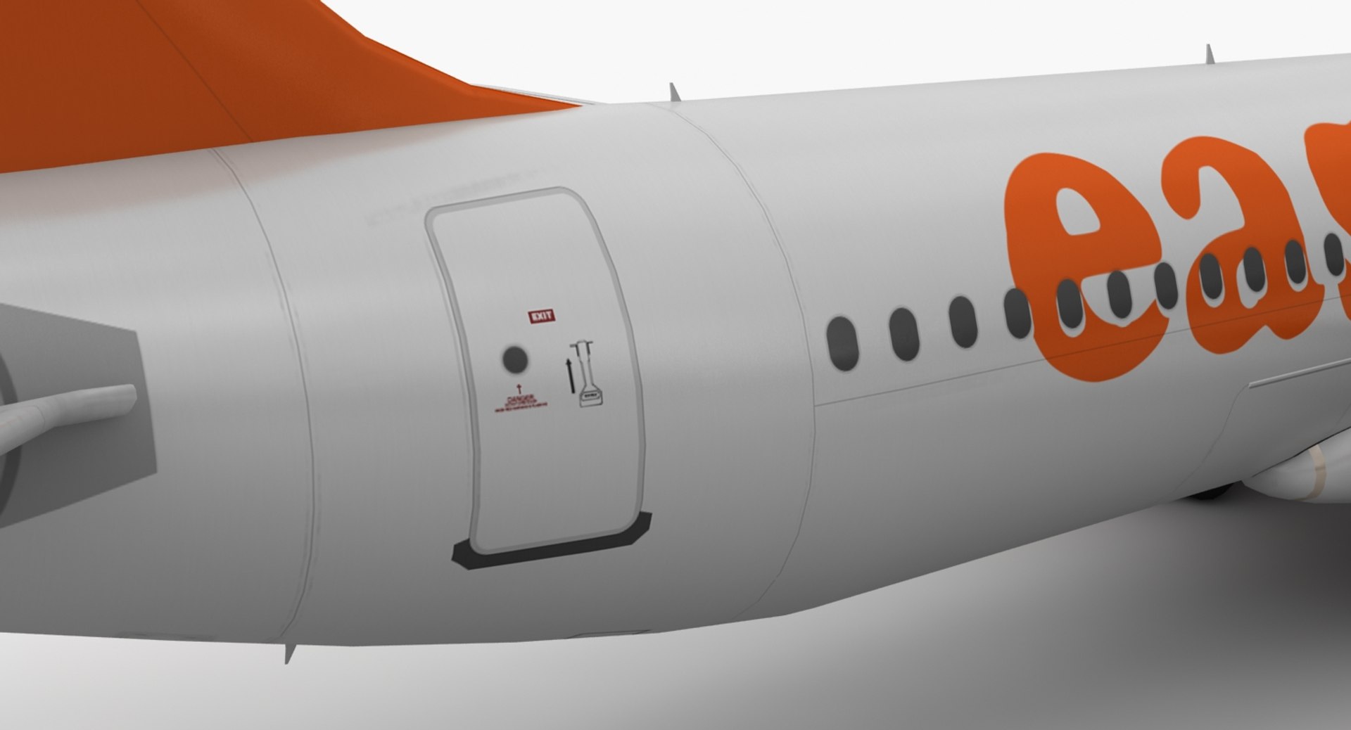 3d model airbus a320 easyjet