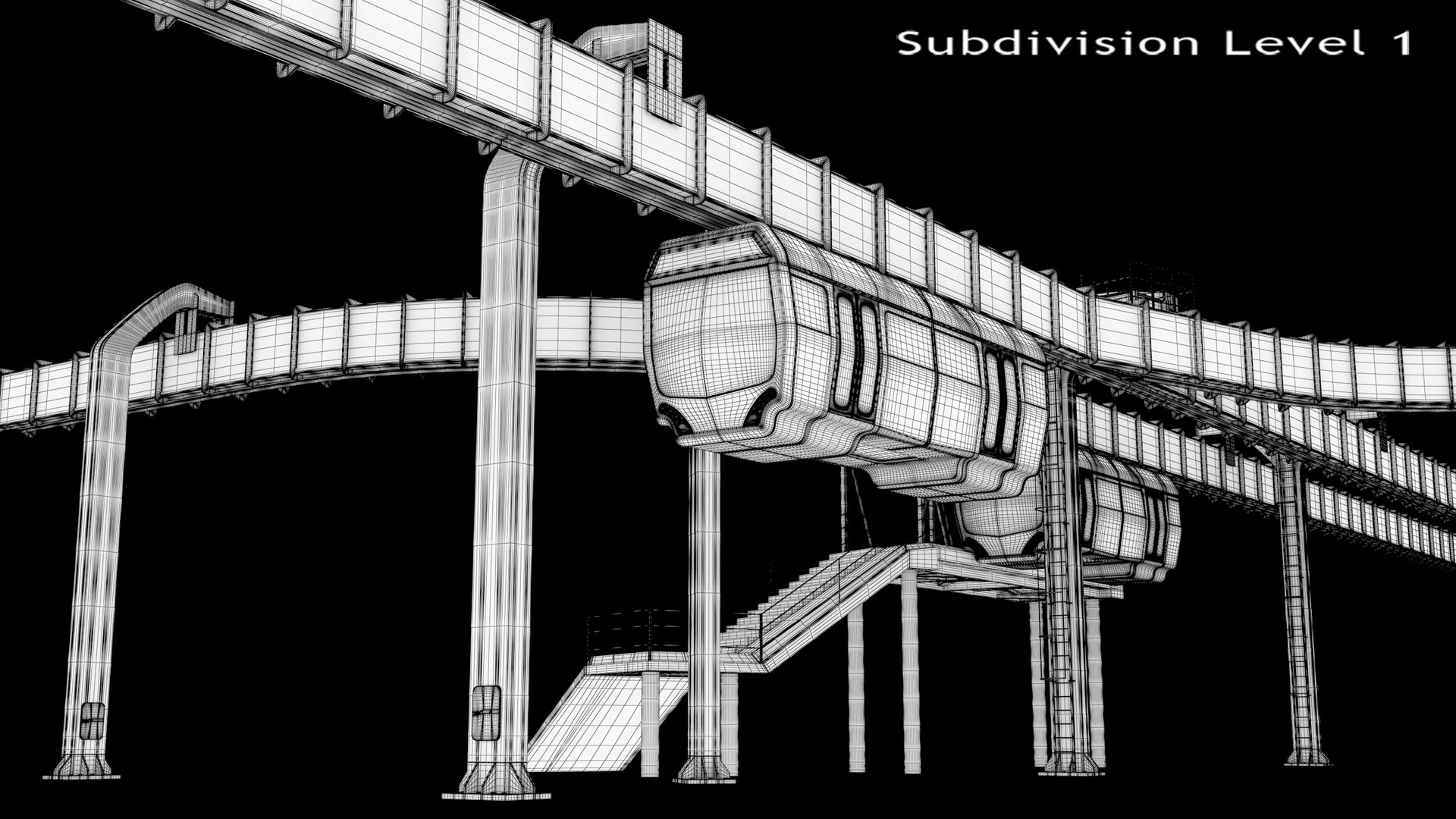 Monorail Constructor PBR - TurboSquid 2255298