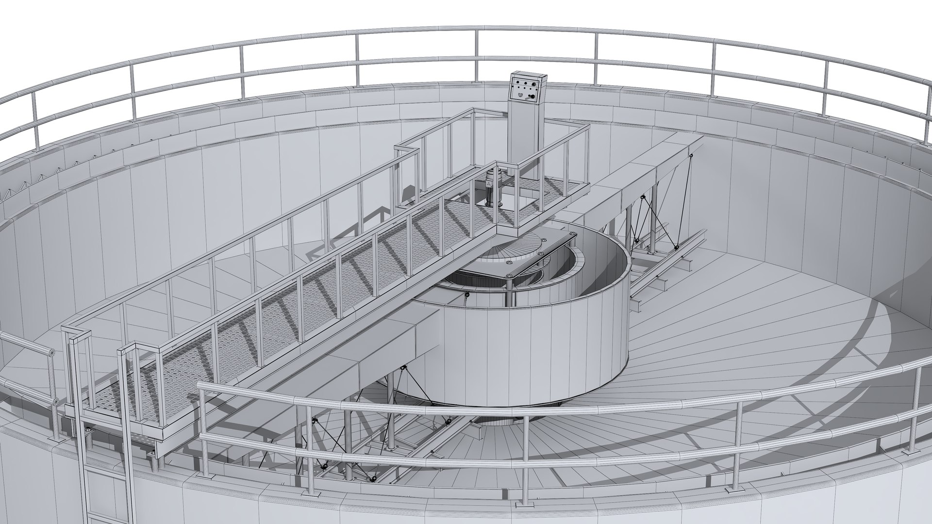 3D Wastewater Clarifiers - TurboSquid 2340361
