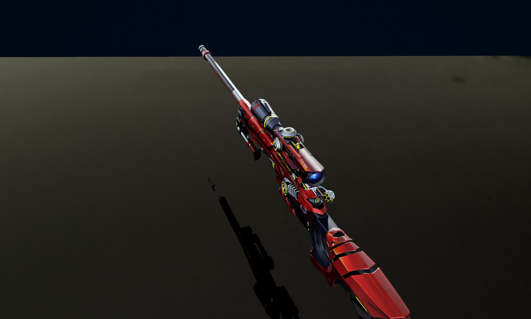 3D Red AWM Low-poly 3D model - TurboSquid 2066403