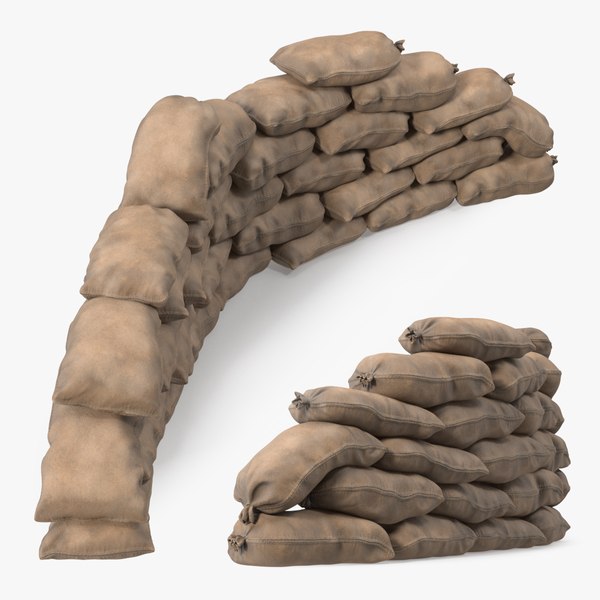 Semicircle Sandbag Wall Dusty model - TurboSquid 1777904