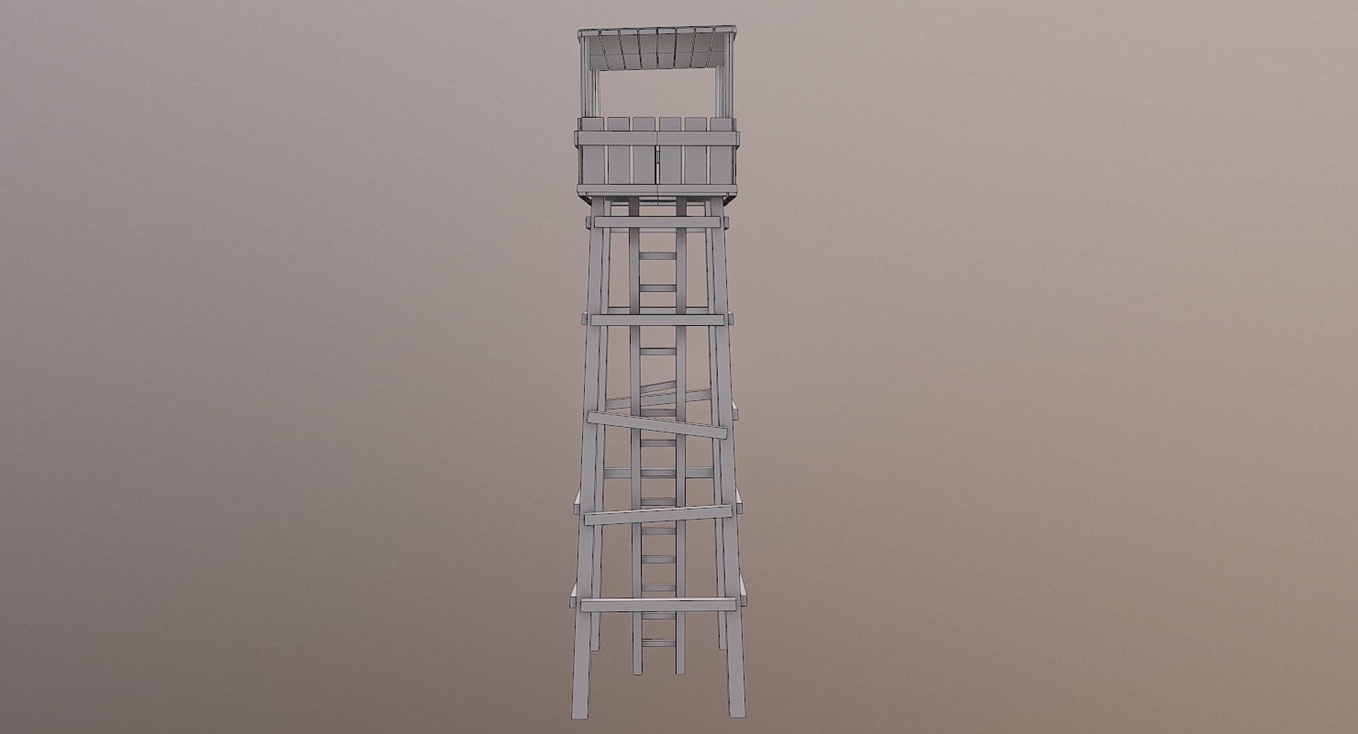 Ready Wooden Tower 3D Model - TurboSquid 1283677