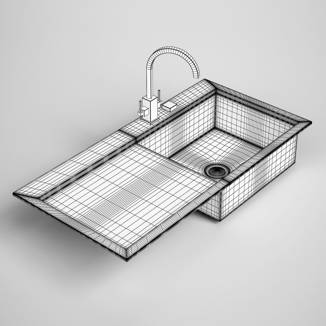 3d Model Kitchen Sink 24