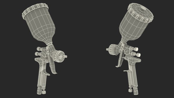 Used spray gun 3D model - TurboSquid 1486366