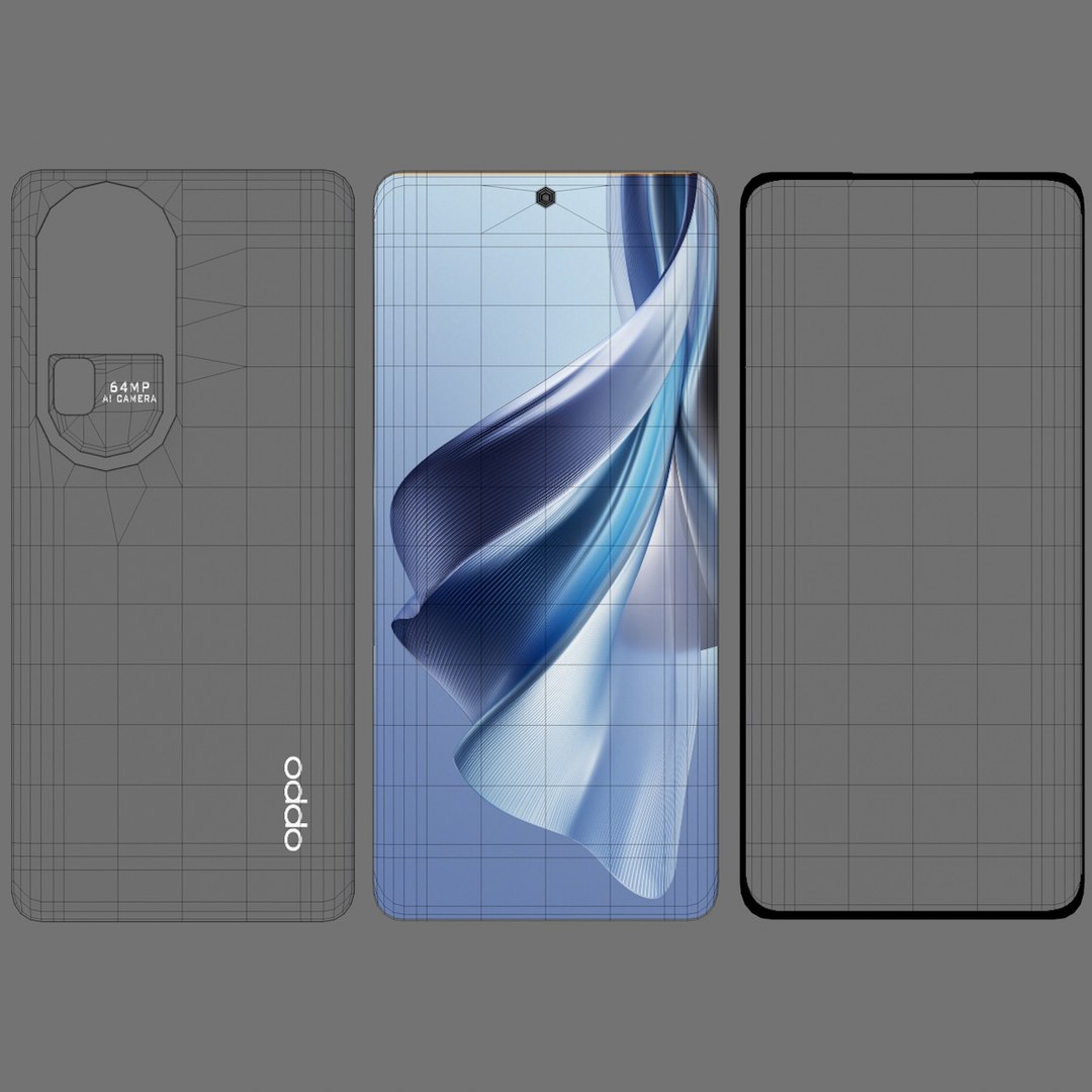 3D model OPPO Reno 10 Colorful Blue - TurboSquid 2075990
