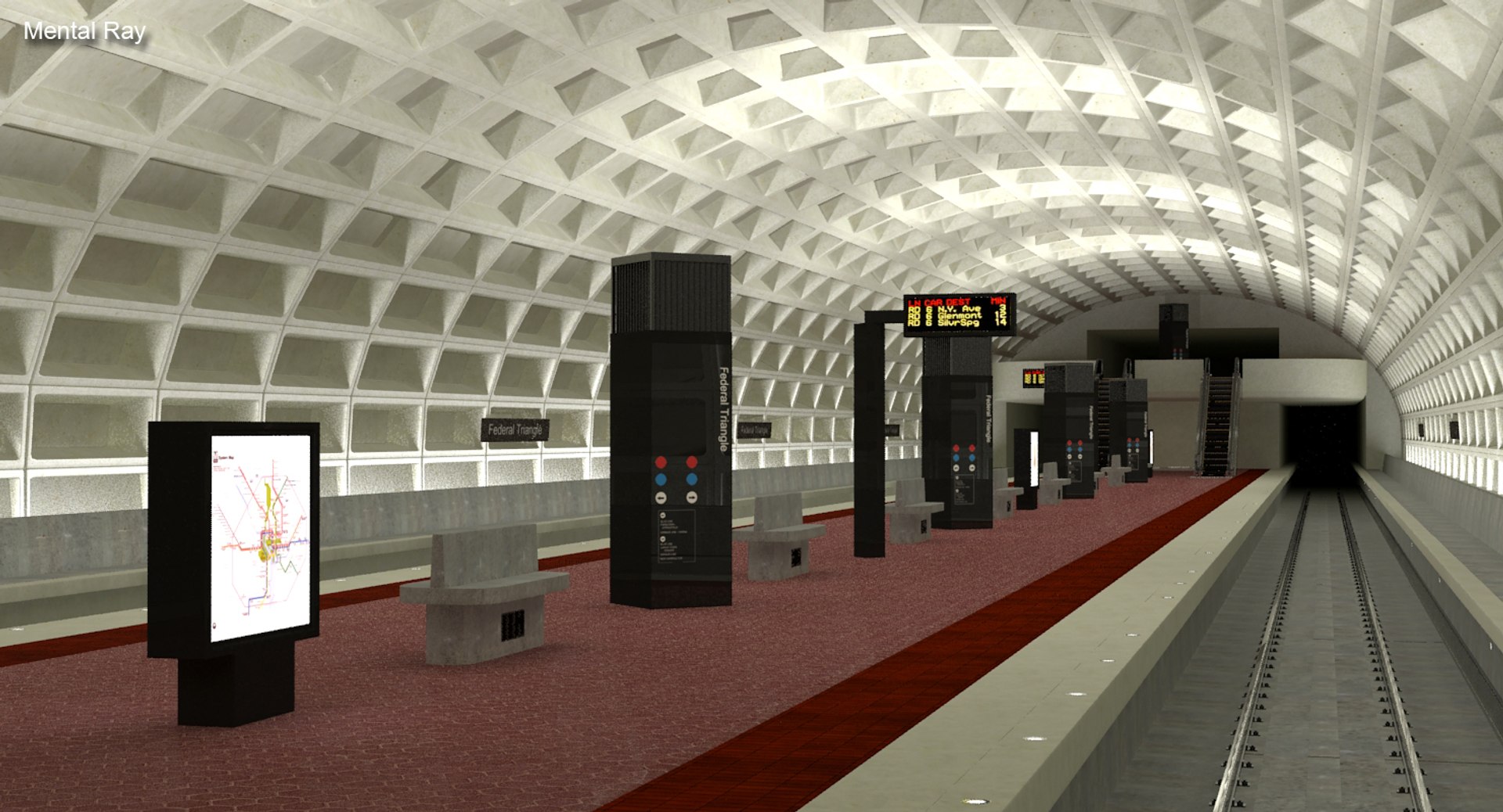 Metro Station 3d Model