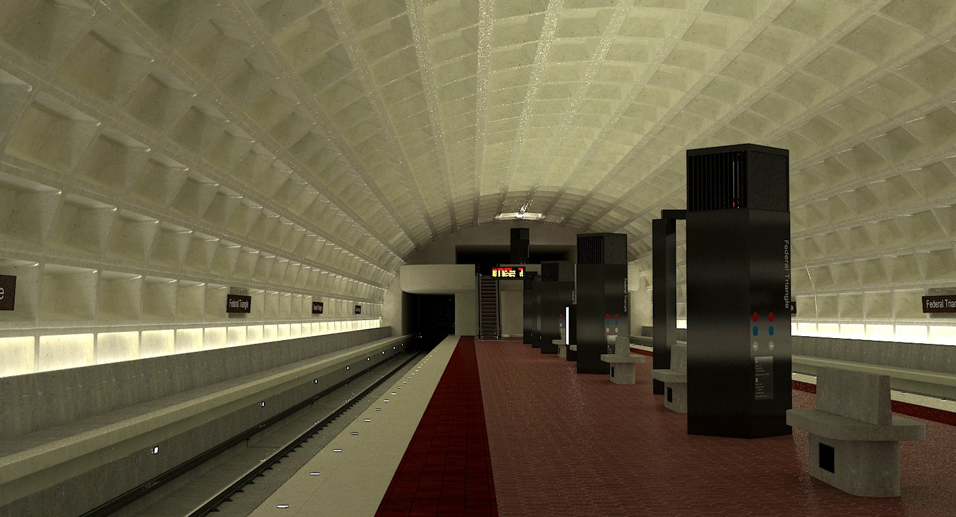 Metro Station 3d Model