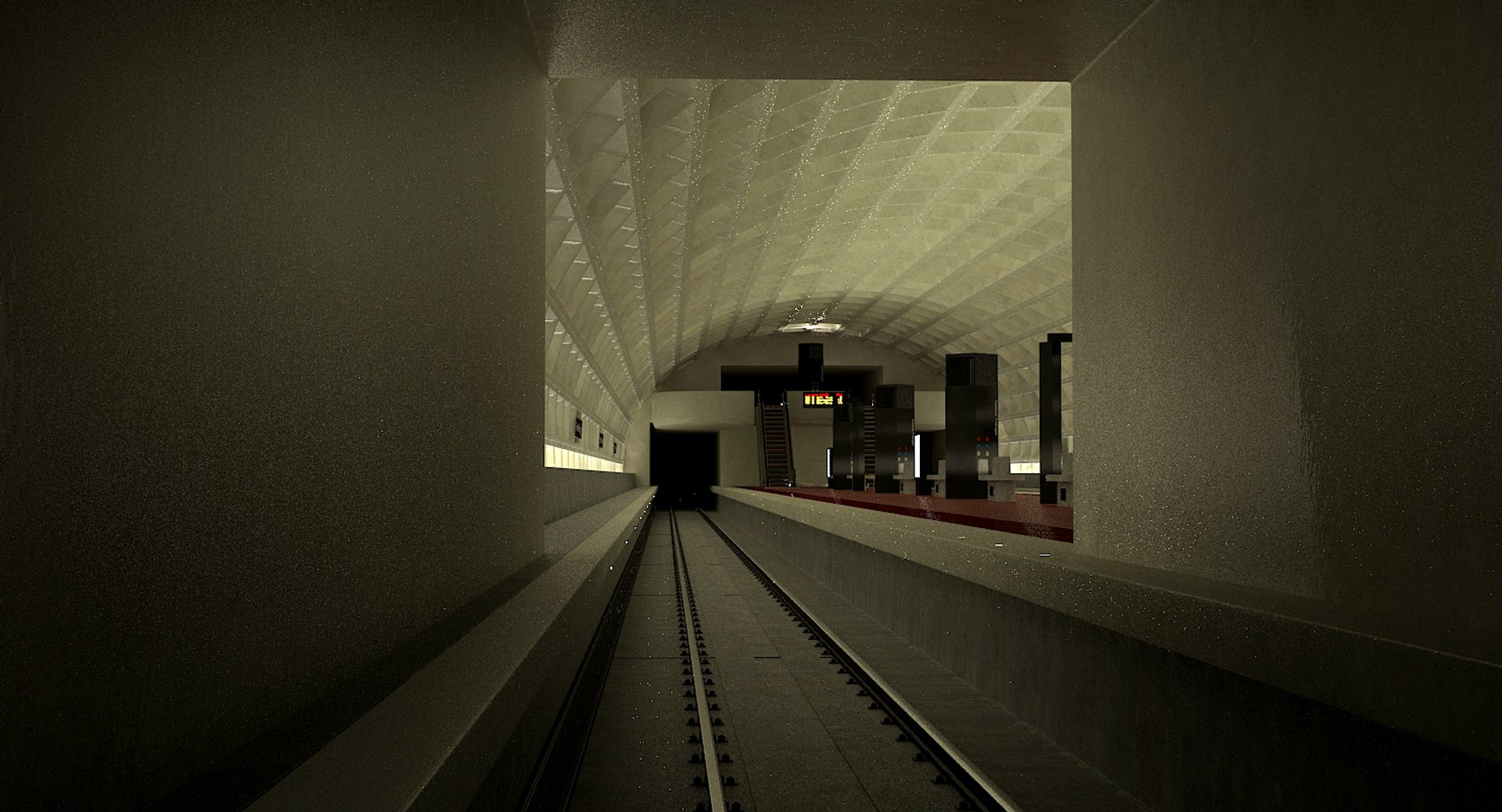 Metro Station 3d Model