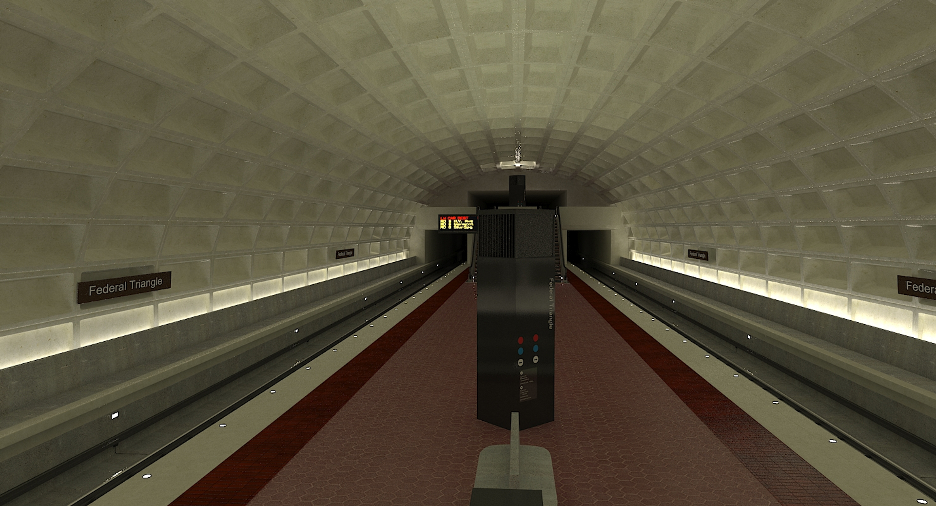 Metro Station 3d Model