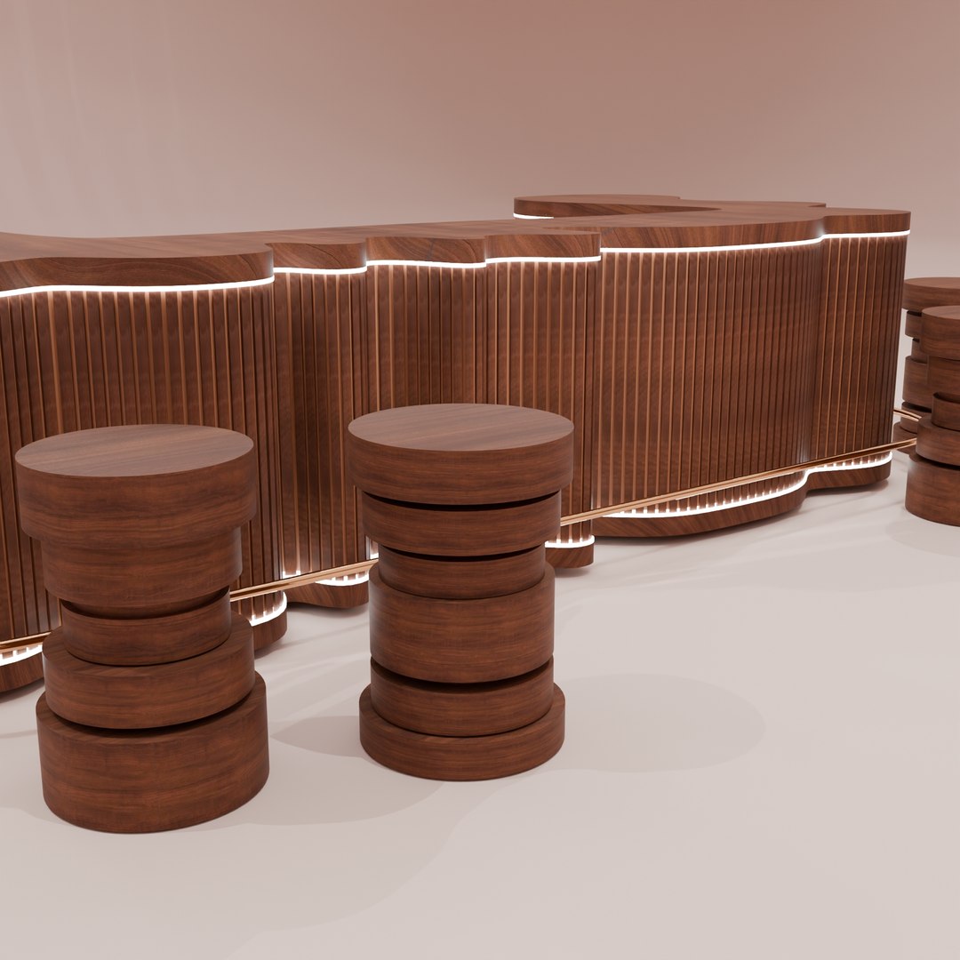 Bar Counter 3D Model - TurboSquid 2268257