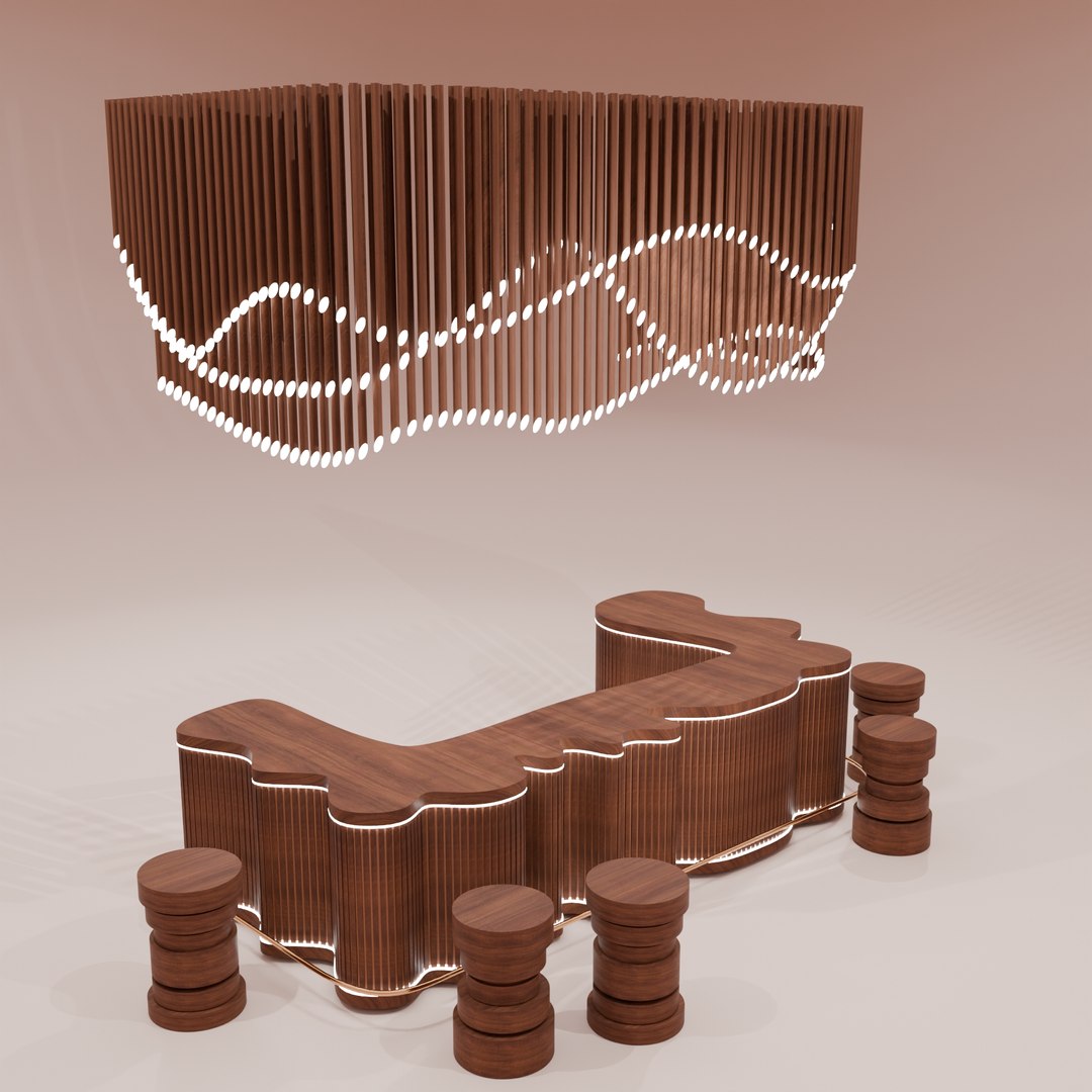 Bar Counter 3D Model - TurboSquid 2268257