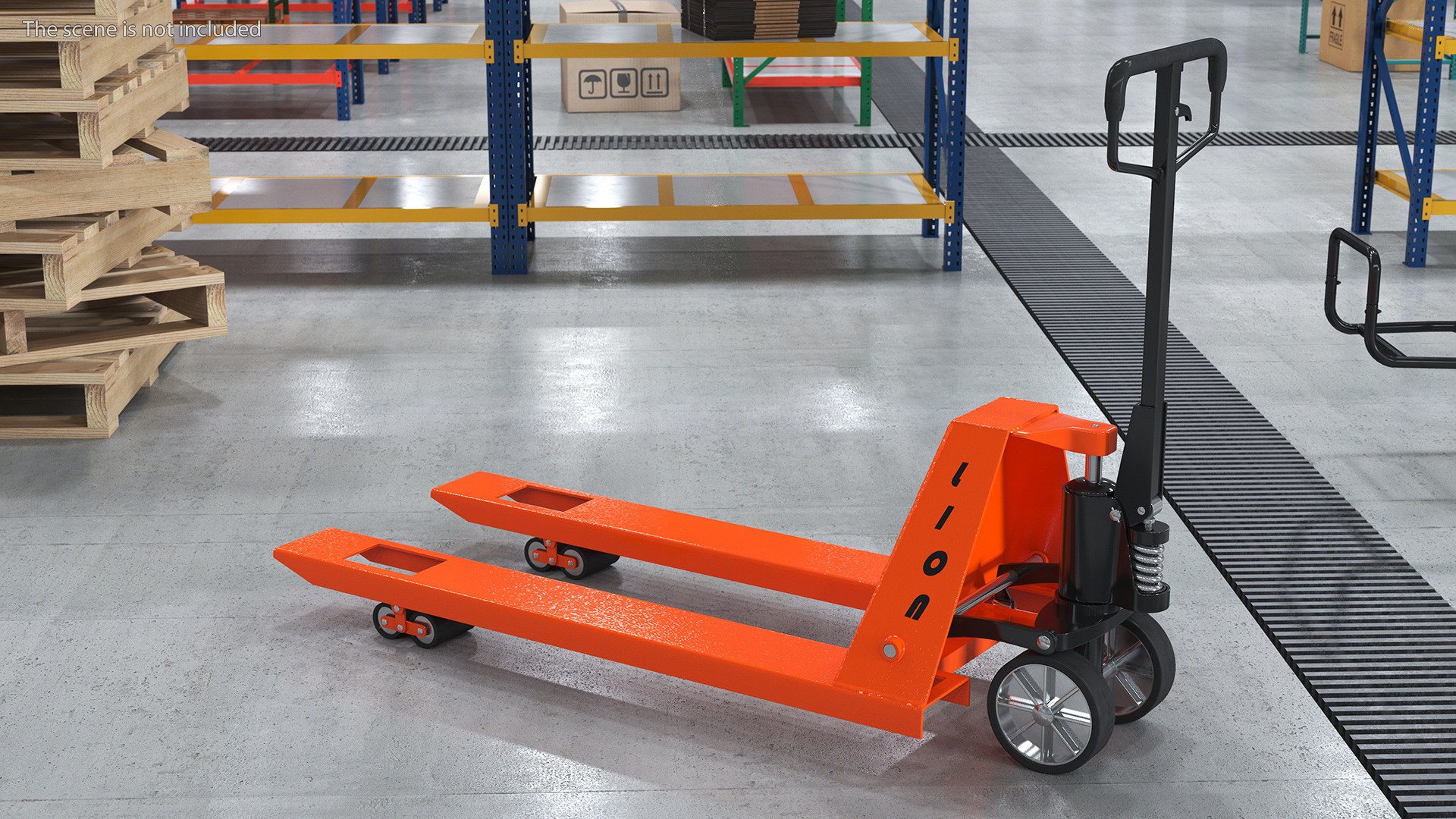 3D Model Premium Hand Brake Pallet Jack Rigged - TurboSquid 2139810