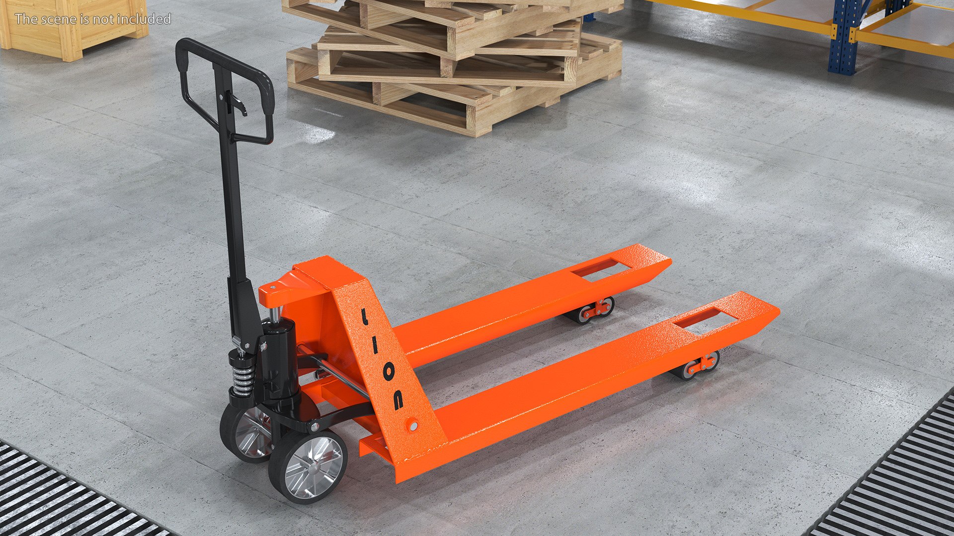 3D Model Premium Hand Brake Pallet Jack Rigged - TurboSquid 2139810