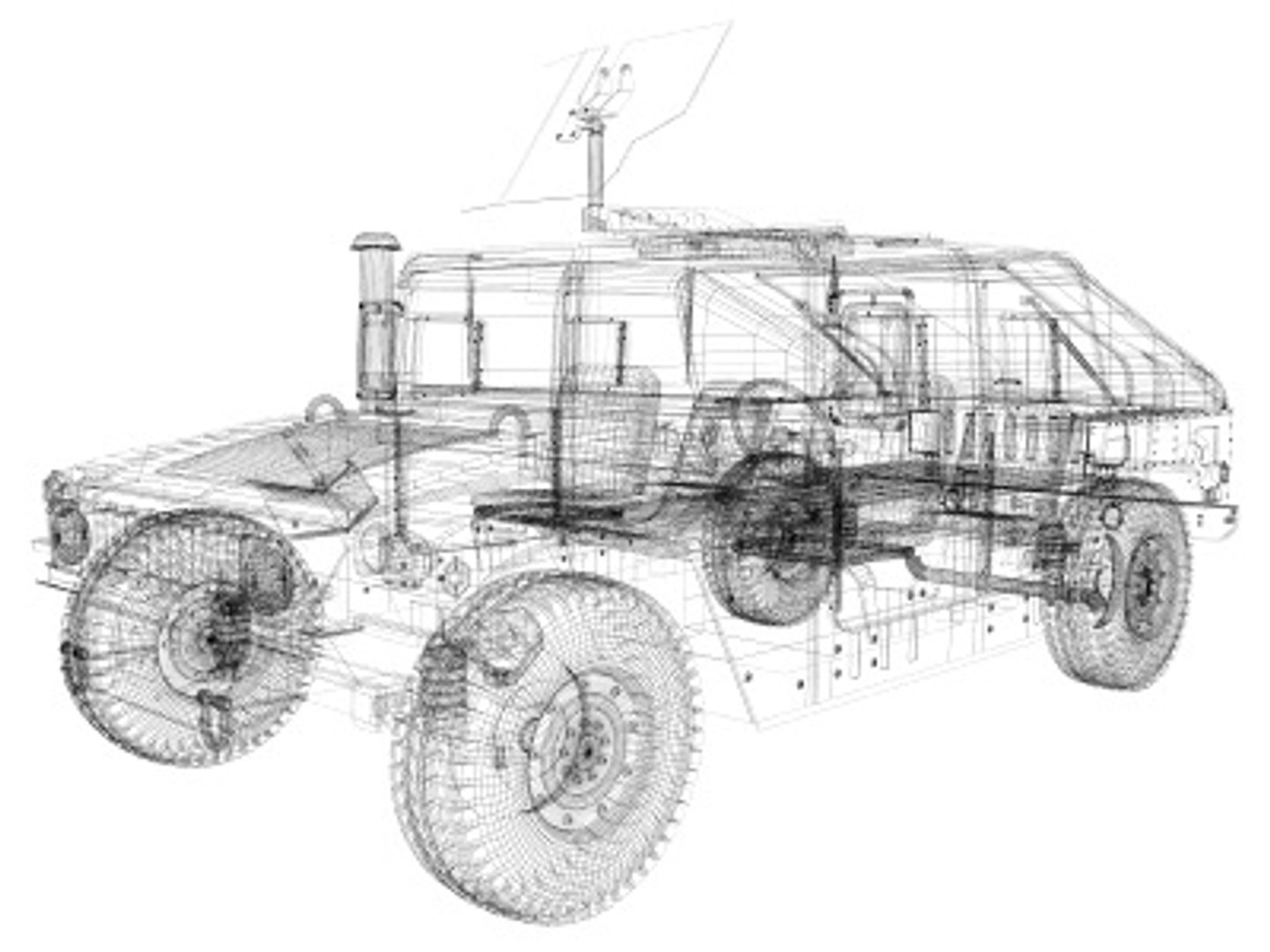 3d Model M1114 Hmmwv Iraqi Humvee Army