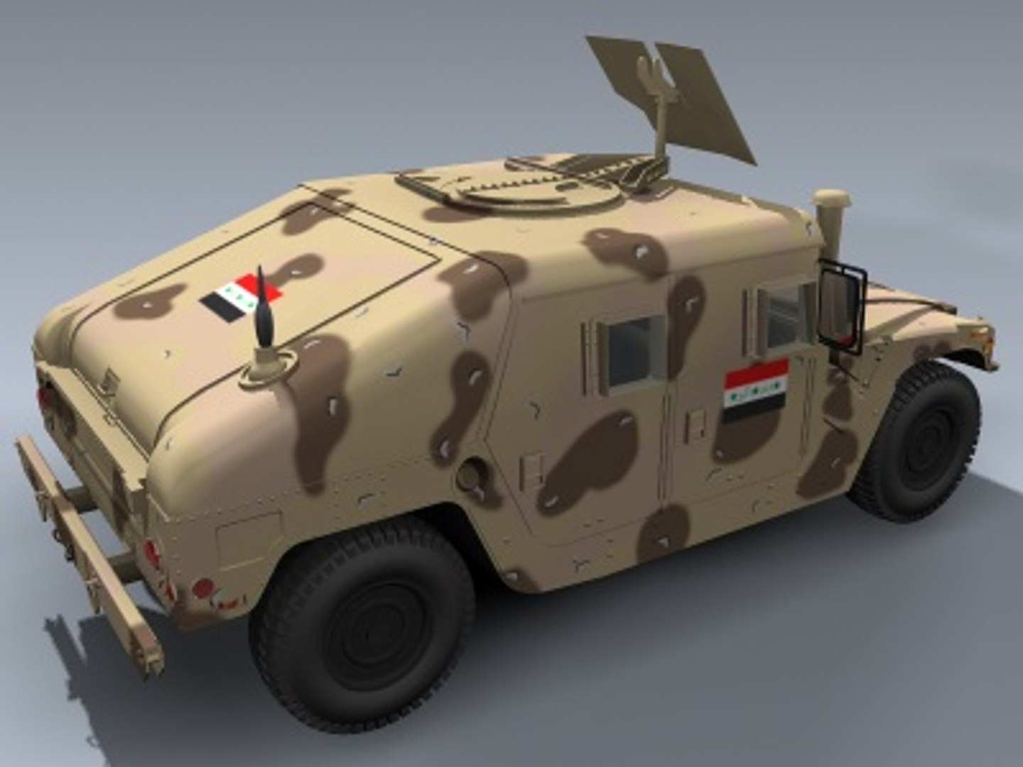 3d Model M1114 Hmmwv Iraqi Humvee Army