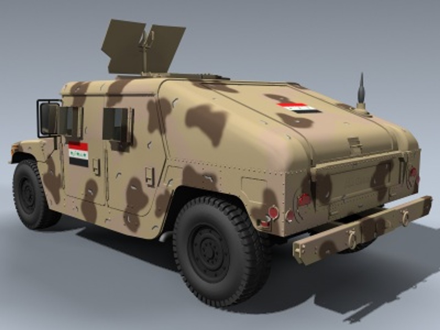 3d Model M1114 Hmmwv Iraqi Humvee Army