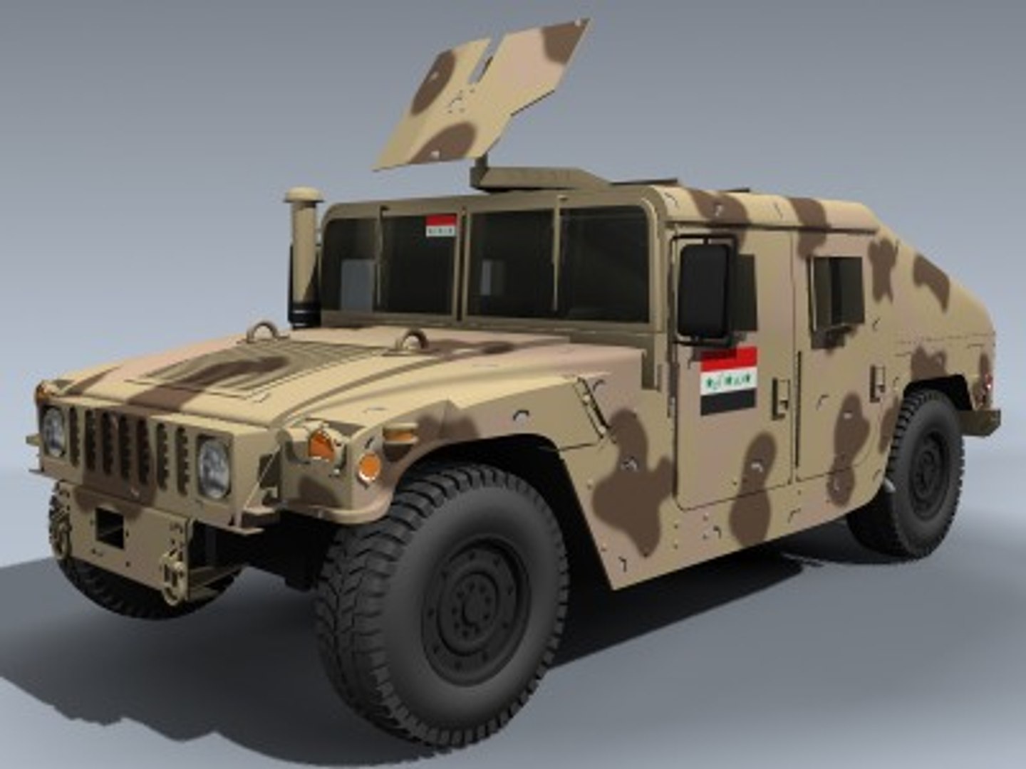 3d Model M1114 Hmmwv Iraqi Humvee Army
