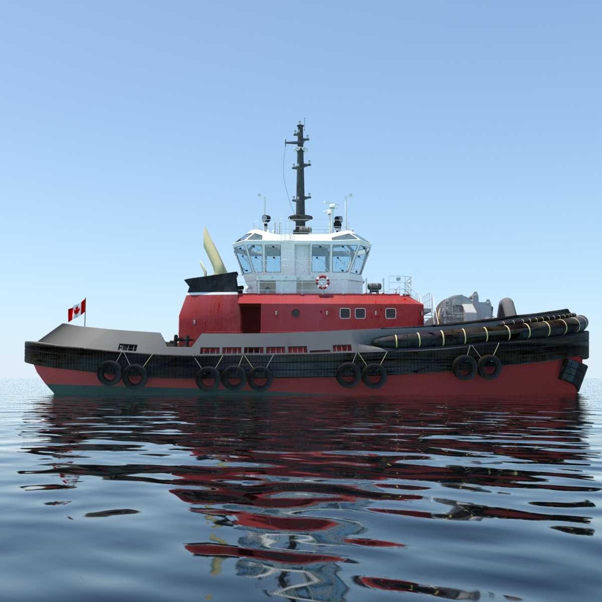 3d model tugboat type z-peller length