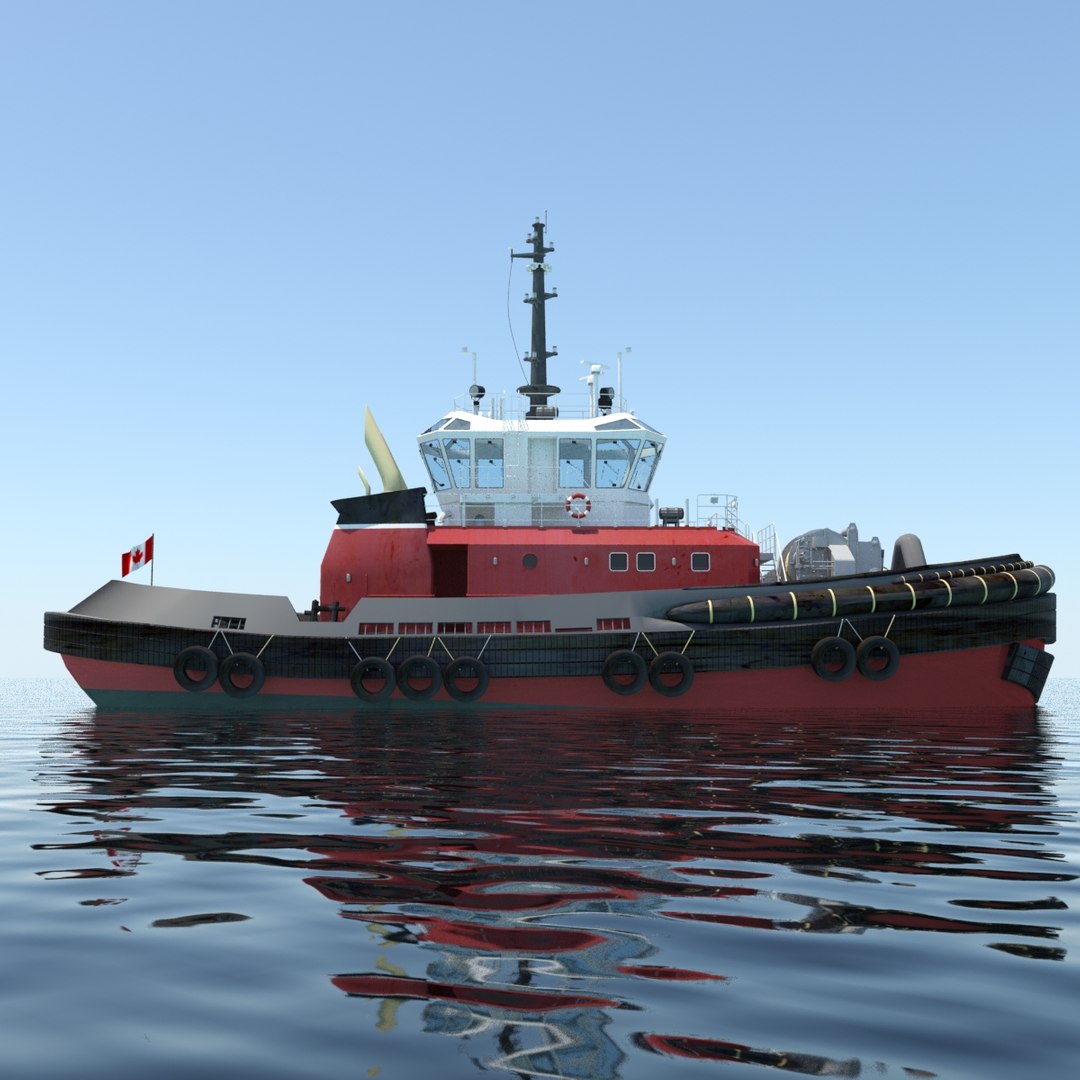 3d Model Tugboat Type Z-peller Length