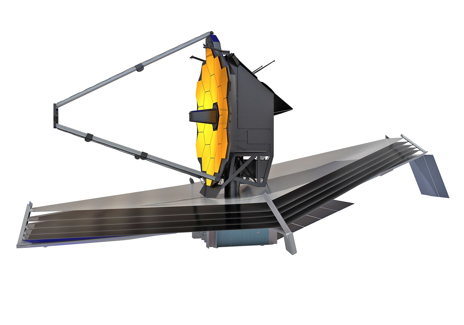 James Webb Space Telescope 3D Model - TurboSquid 1848294