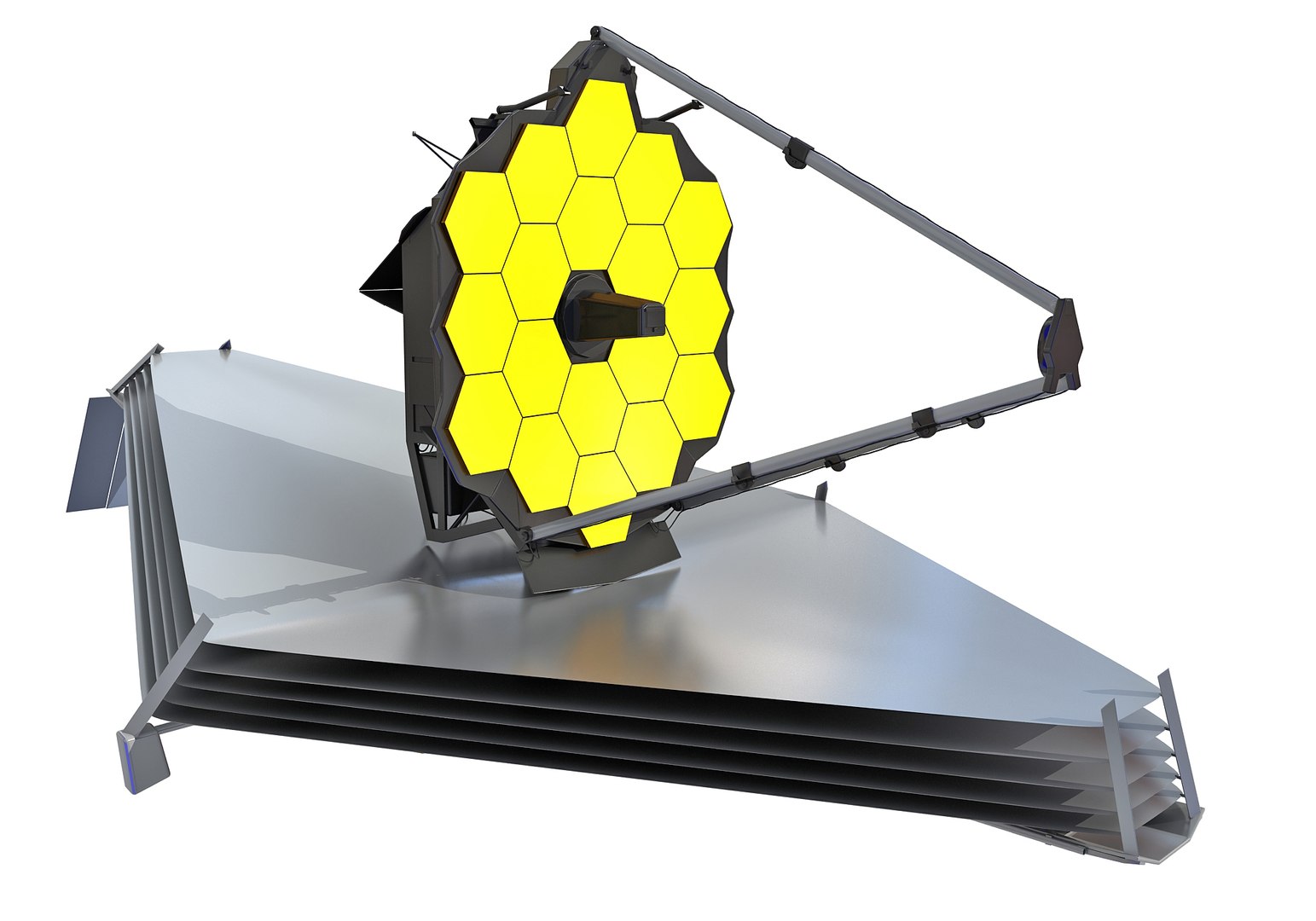 James Webb Space Telescope 3D Model - TurboSquid 1848294