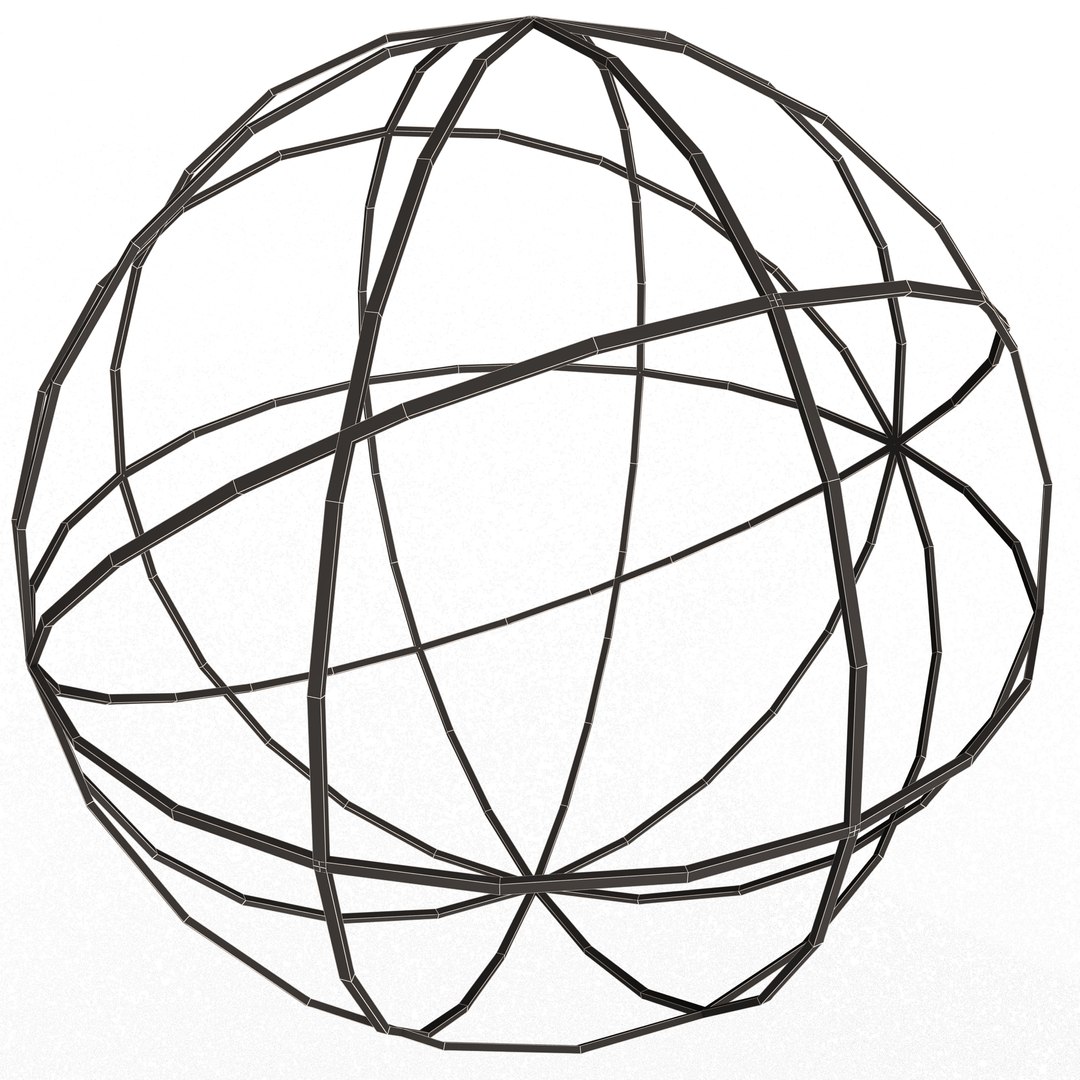 Wireframe Sphere 002 3D Model - TurboSquid 1914281