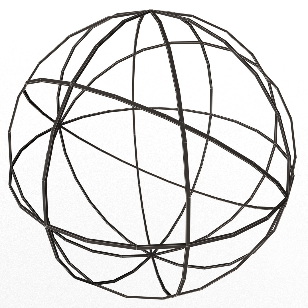 Wireframe Sphere 002 3D Model - TurboSquid 1914281