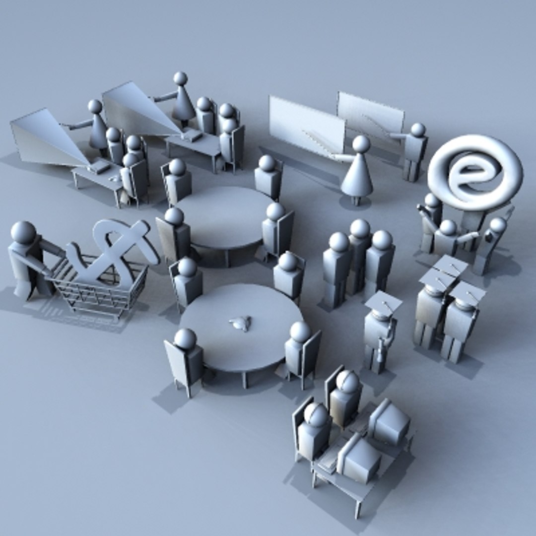 Simple Business Icon 3d 3ds