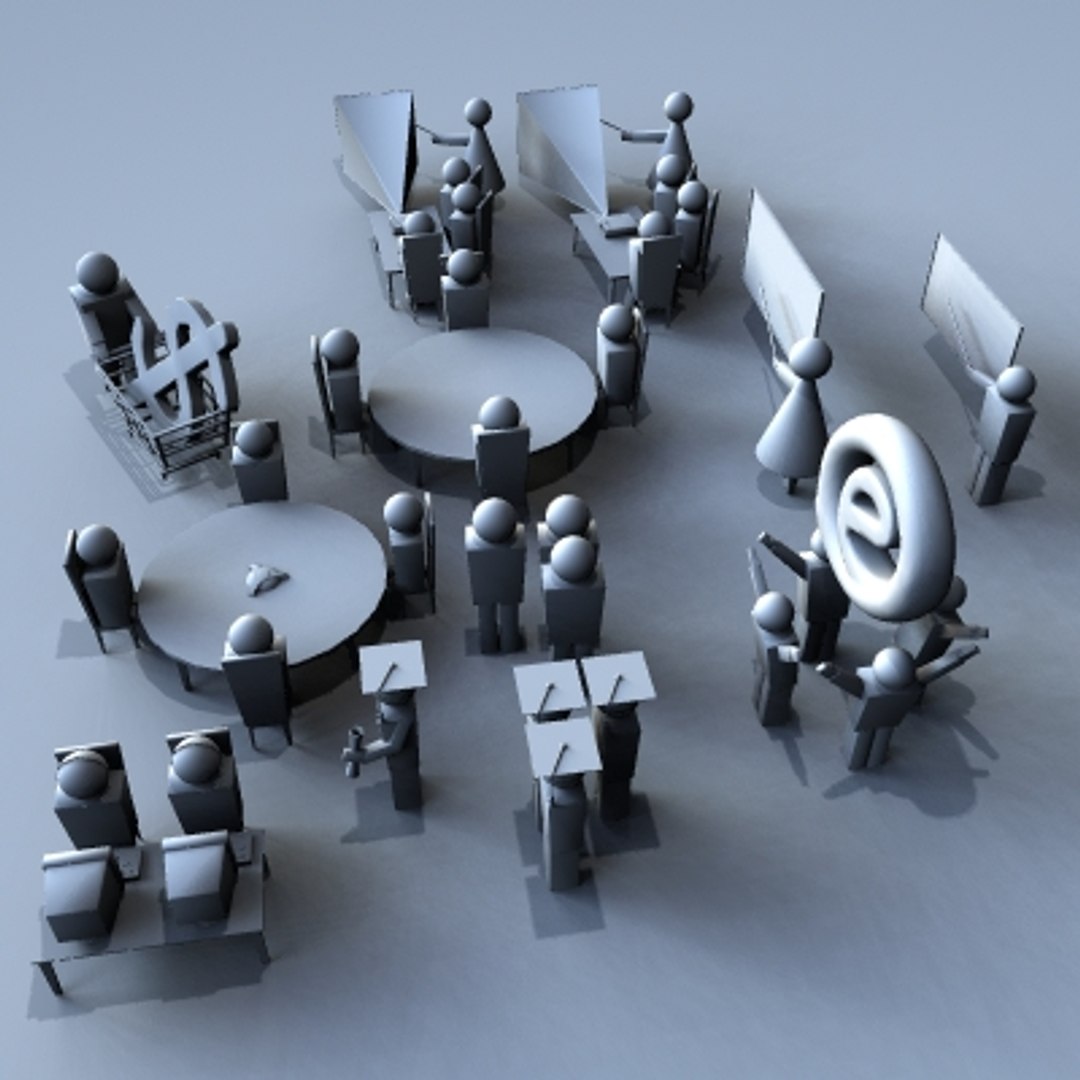 Simple Business Icon 3d 3ds